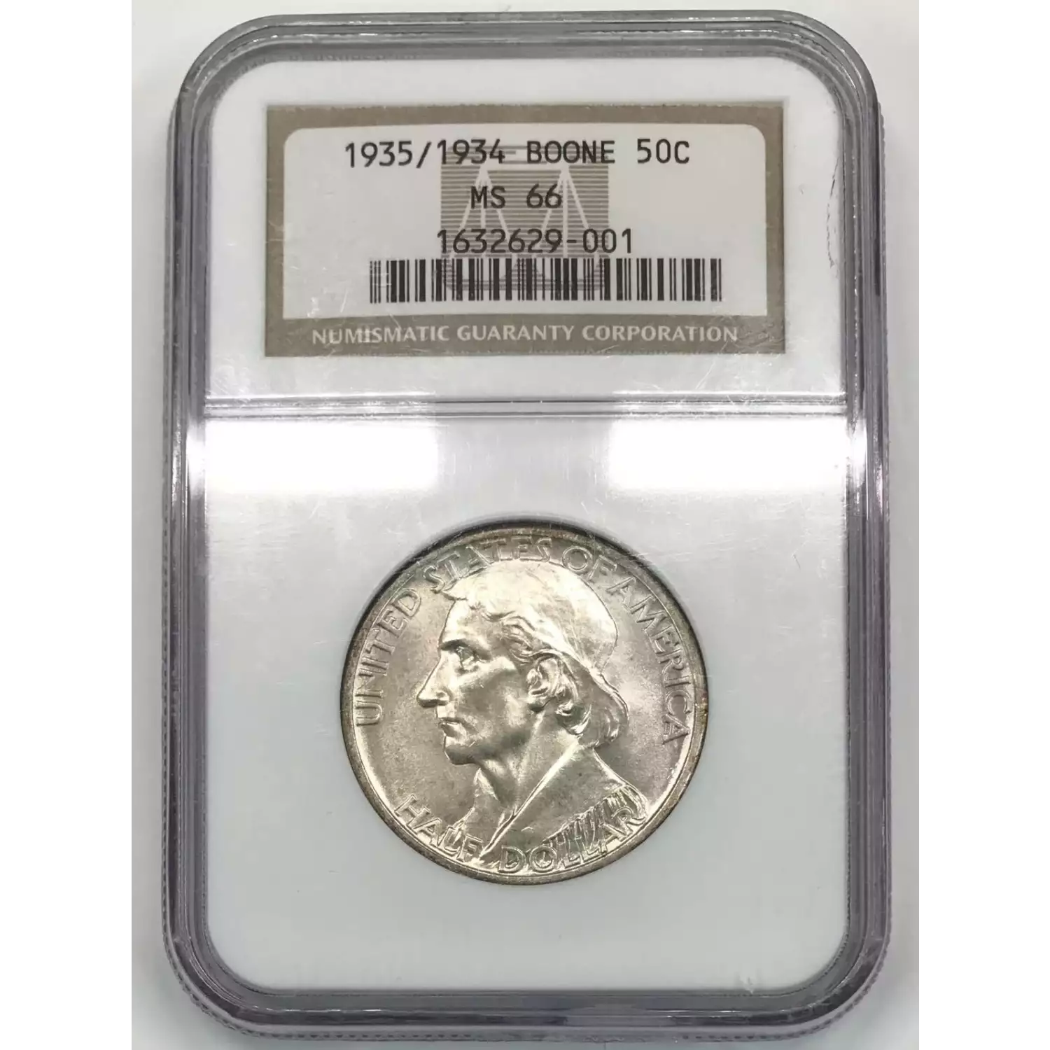 1935 Daniel Boone Bicentennial Commemorative Half Dollar NGC MS-66 / ...