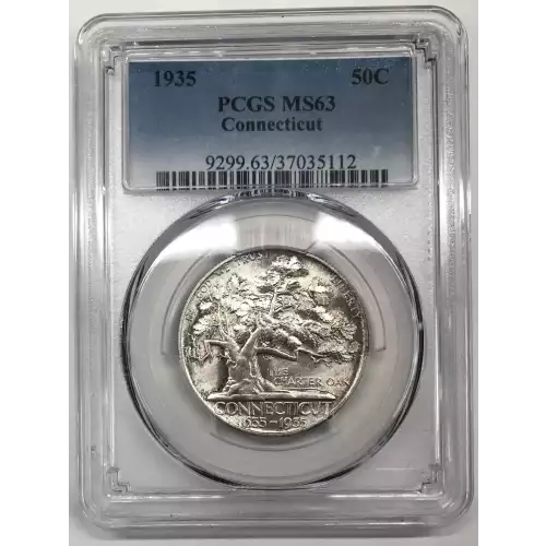 1935 Connecticut Tercentenary Commemorative Half Dollar PCGS MS-63 ...