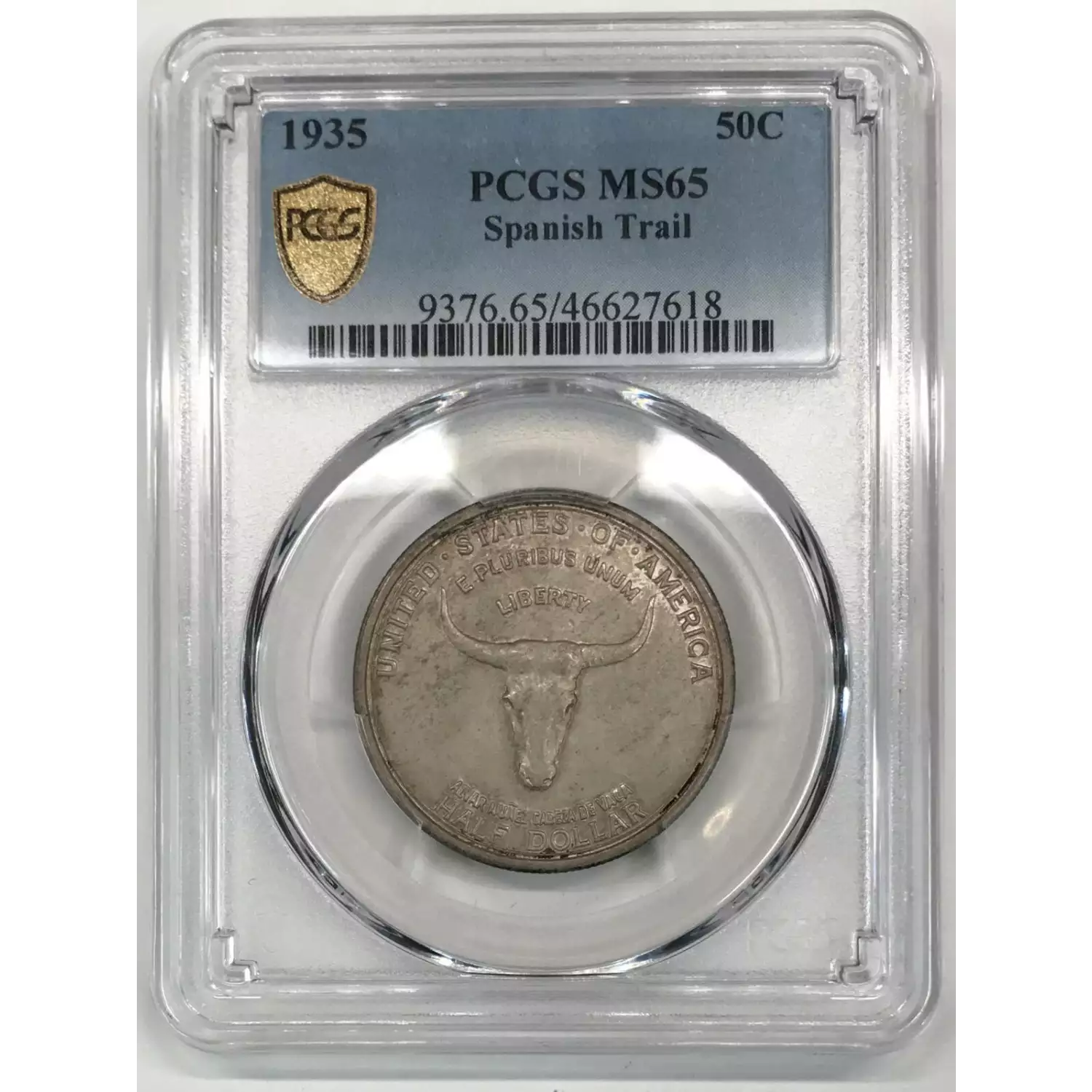 1935 Old Spanish Trail Centennial Commemorative Half Dollar PCGS MS-65 ...