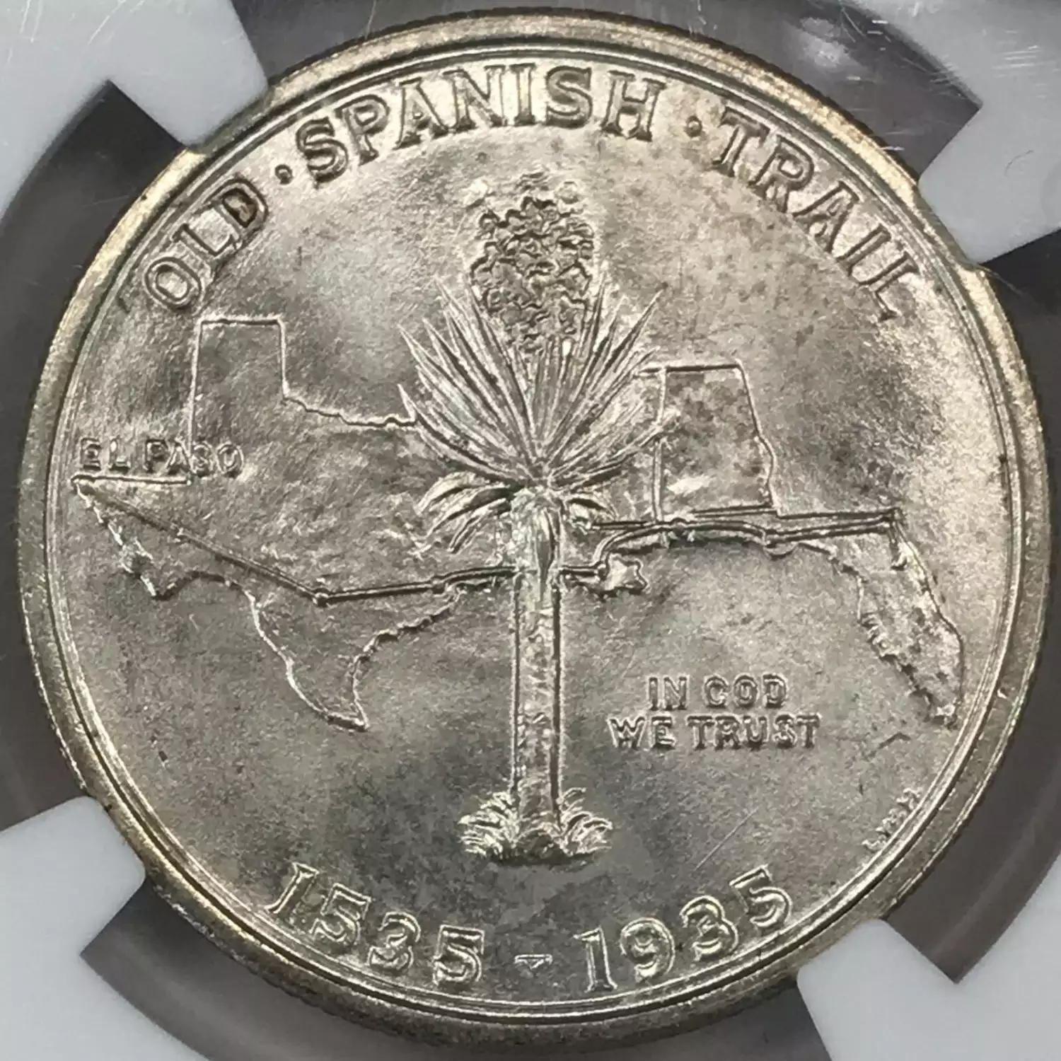 1935 Old Spanish Trail Centennial Commemorative Half Dollar NGC MS-66 ...