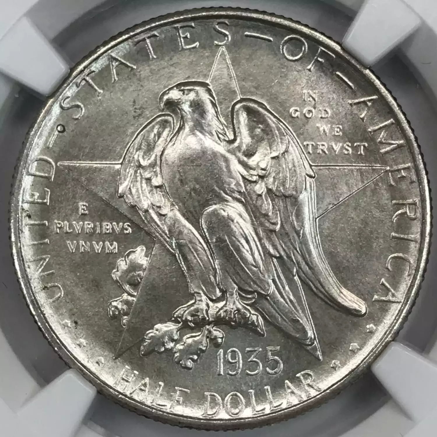 1935-S Texas Independence Centennial Commemorative Half Dollar NGC MS ...