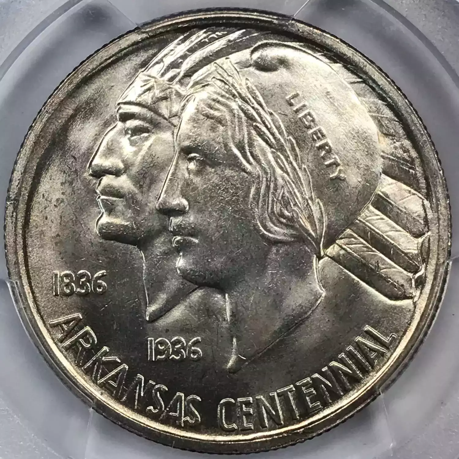 1936 Arkansas Centennial Commemorative Half Dollar PCGS MS-64 Arkansas ...