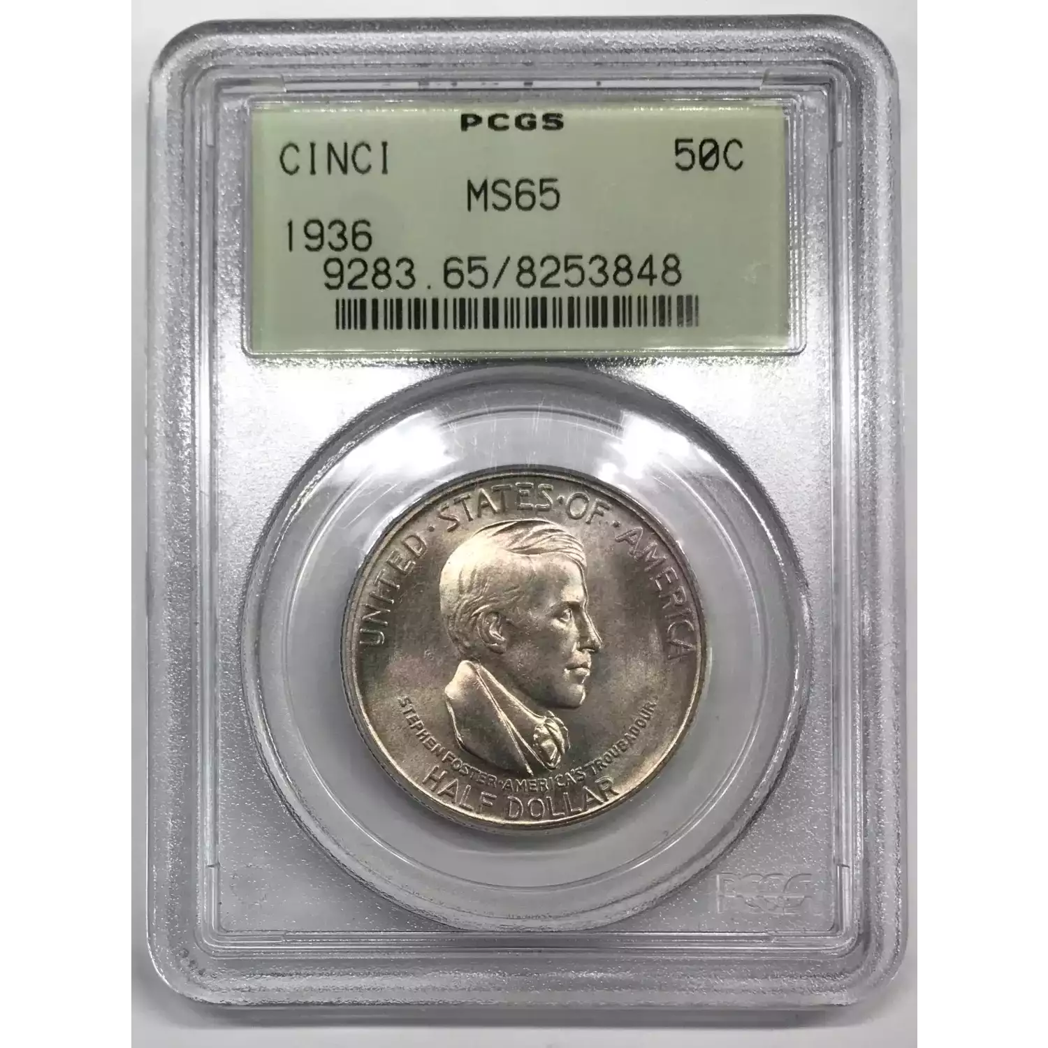 1936 Cincinnati Music Center Commemorative Half Dollar PCGS MS-65 ...