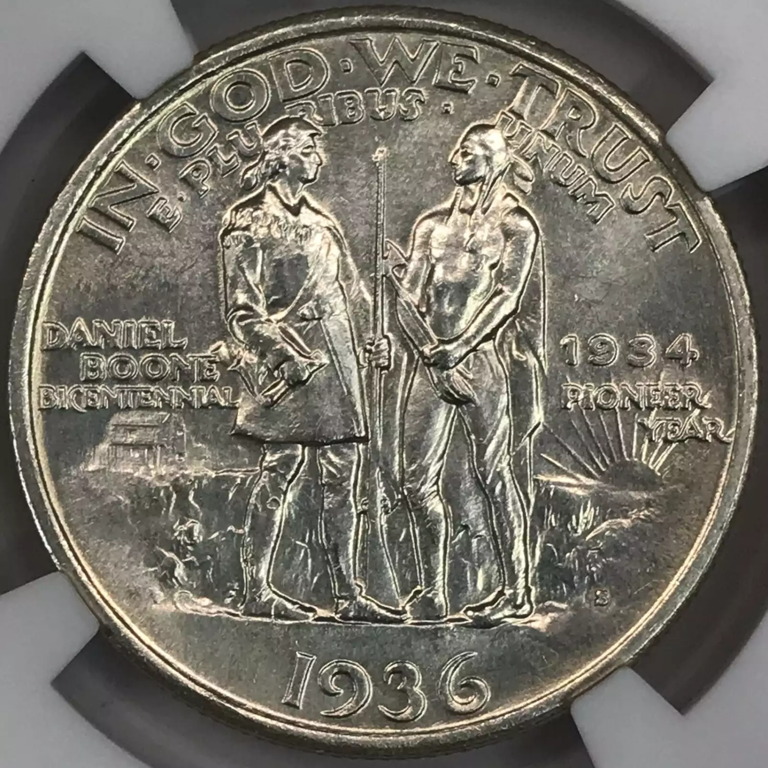 1936 Daniel Boone Bicentennial Commemorative Half Dollar NGC MS-64 ...