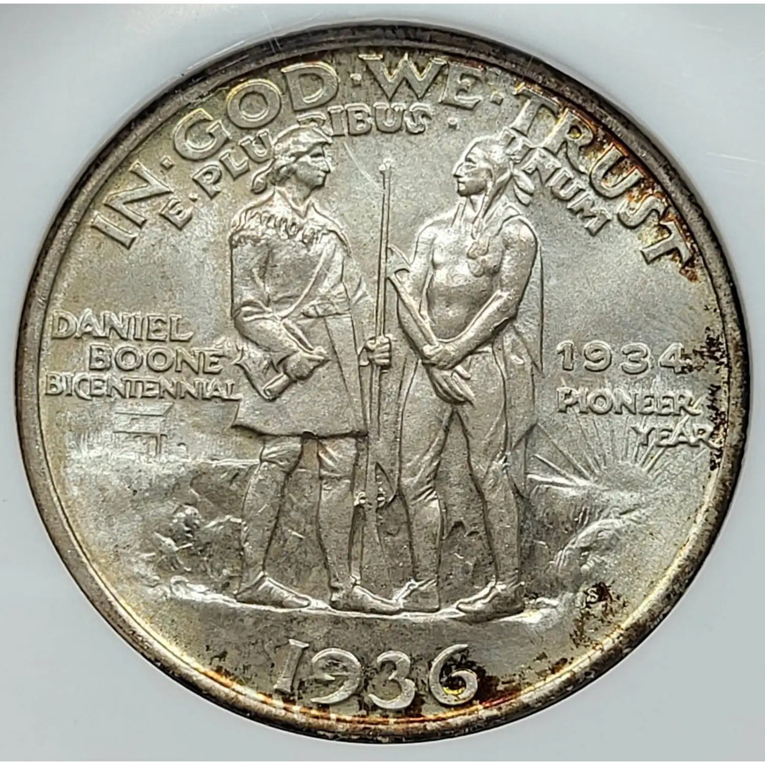 1936 S Daniel Boone Bicentennial Commemorative Half Dollar Ngc Ms 65