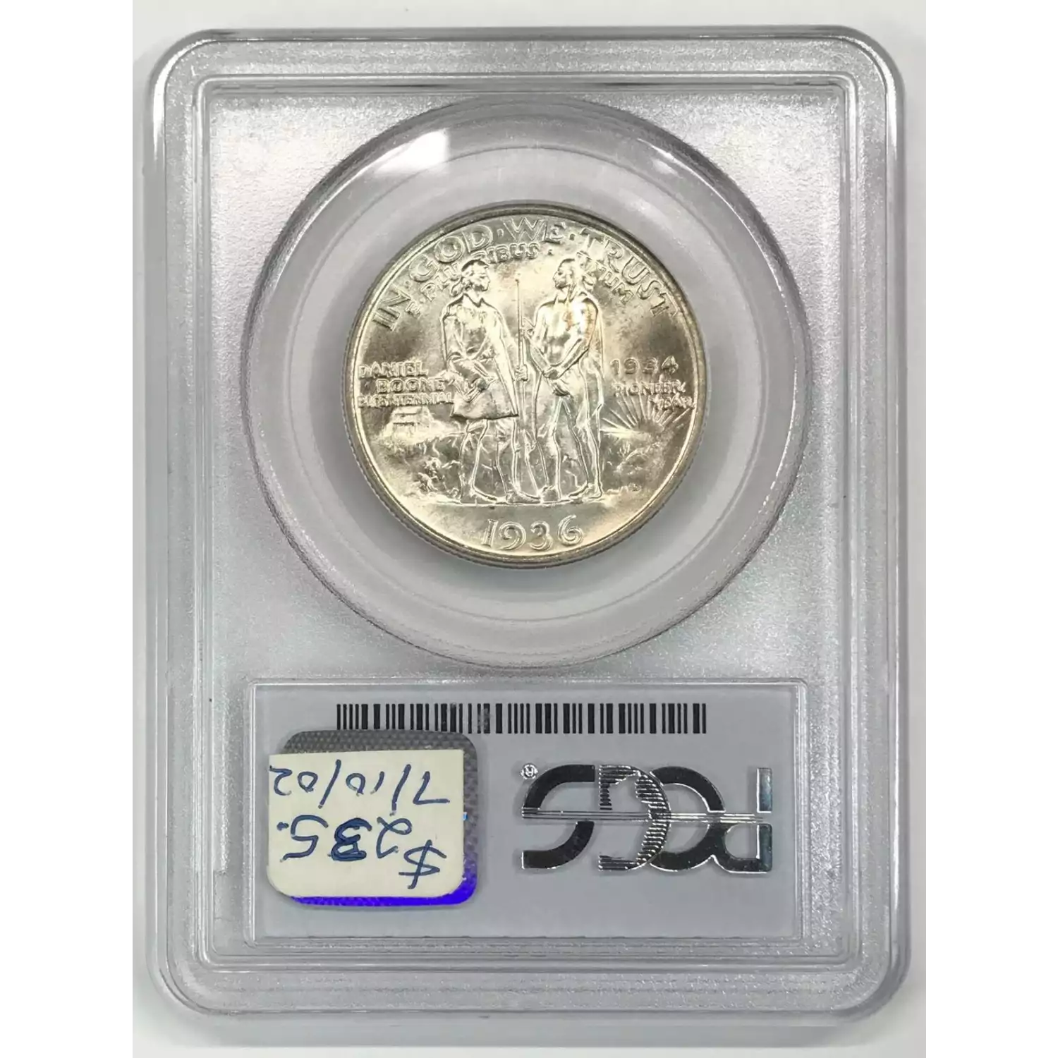 1936-D Daniel Boone Bicentennial Commemorative Half Dollar PCGS MS-66 ...