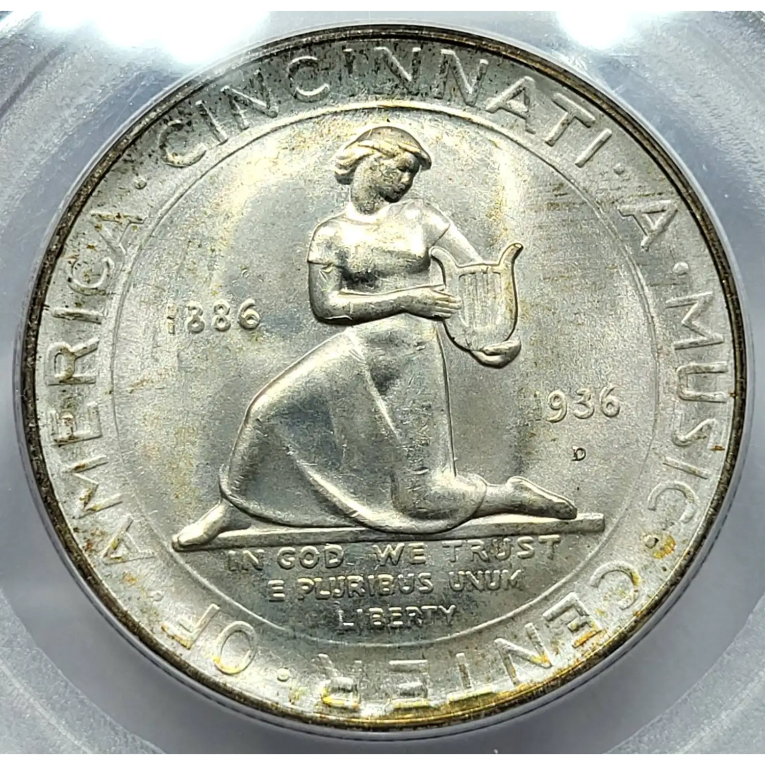 1936 D Cincinnati Music Center Commemorative Half Dollar Pcgs Ms 65 Gen