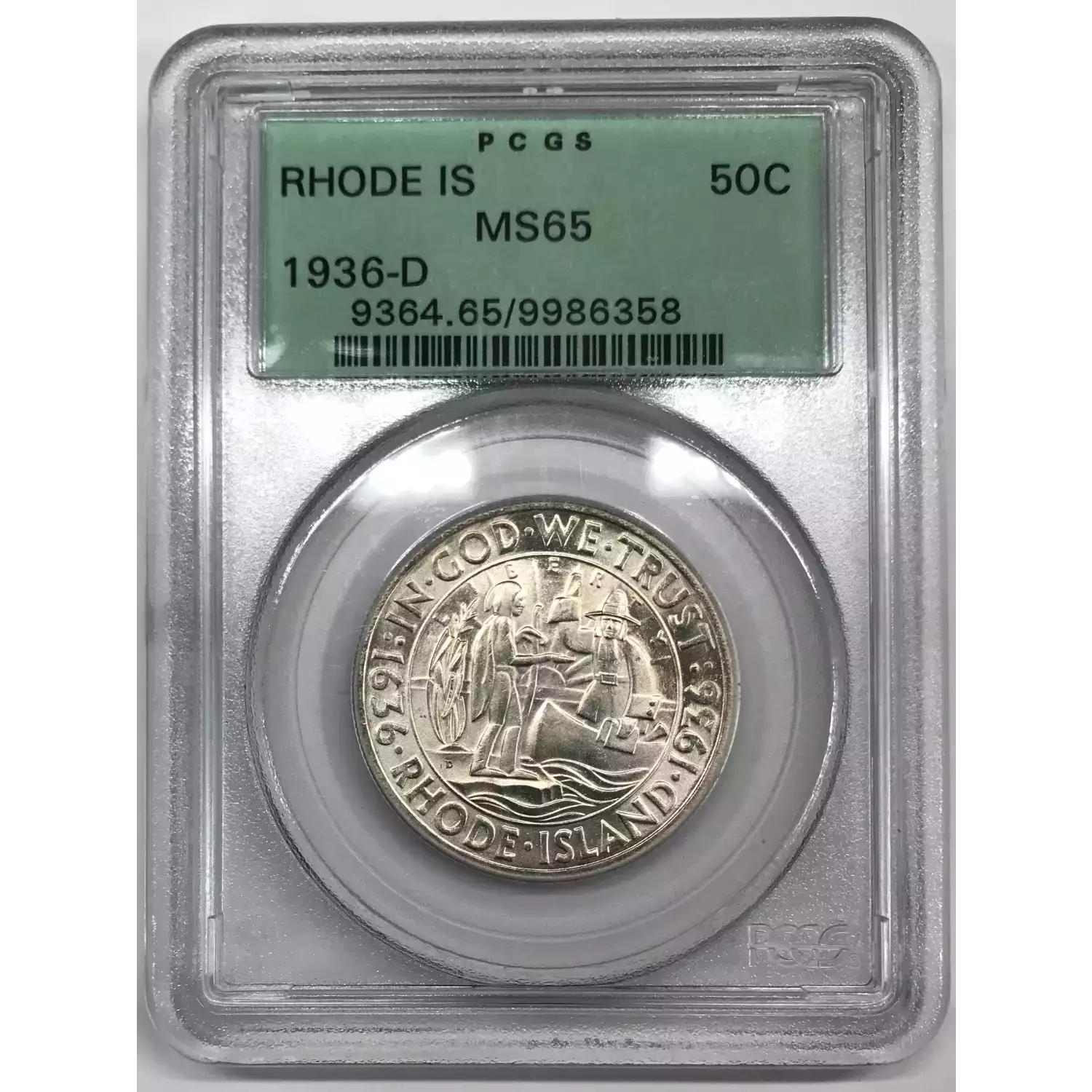 1936-D Providence Rhode Island Tercentenary Commemorative Half Dollar ...