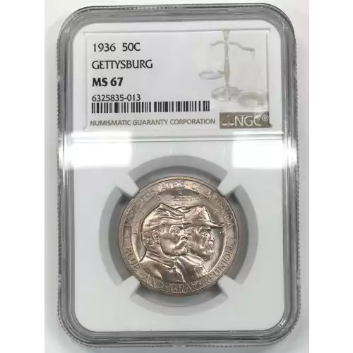 1936 Battle of Gettysburg 75th Anniversary Commemorative Half Dollar ...