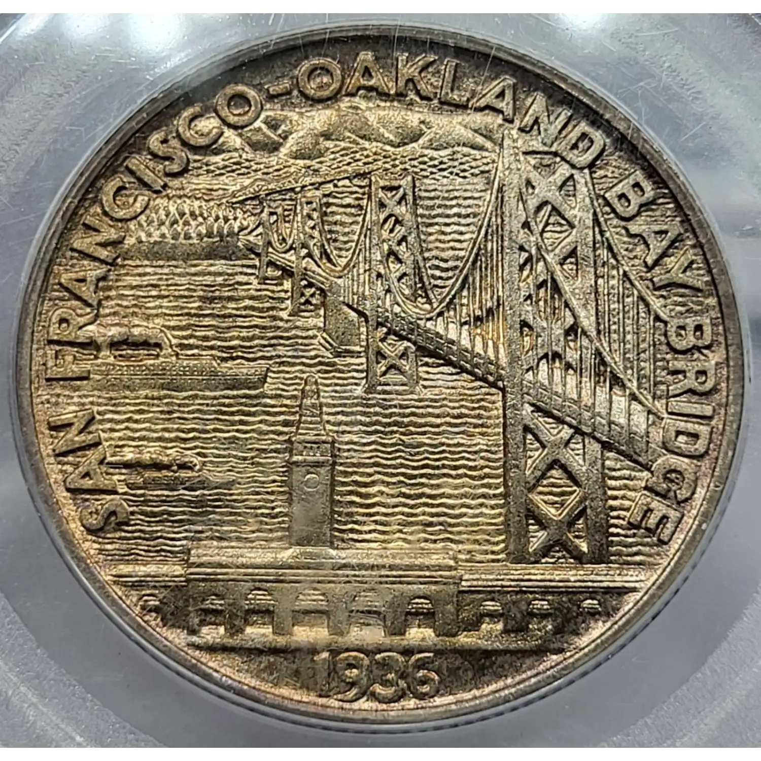 1936 S San Francisco Oakland Bay Bridge Commemorative Half Dollar Pcgs
