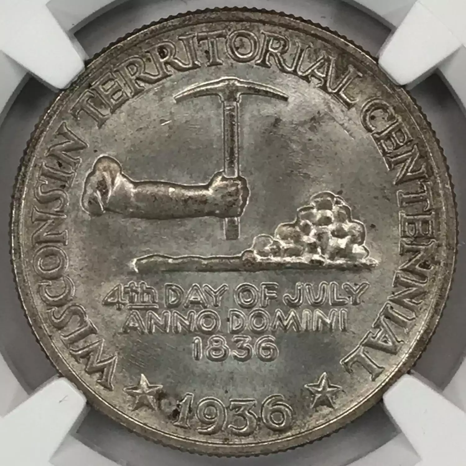 1936 Wisconsin Territorial Centennial Commemorative Half Dollar NGC MS ...