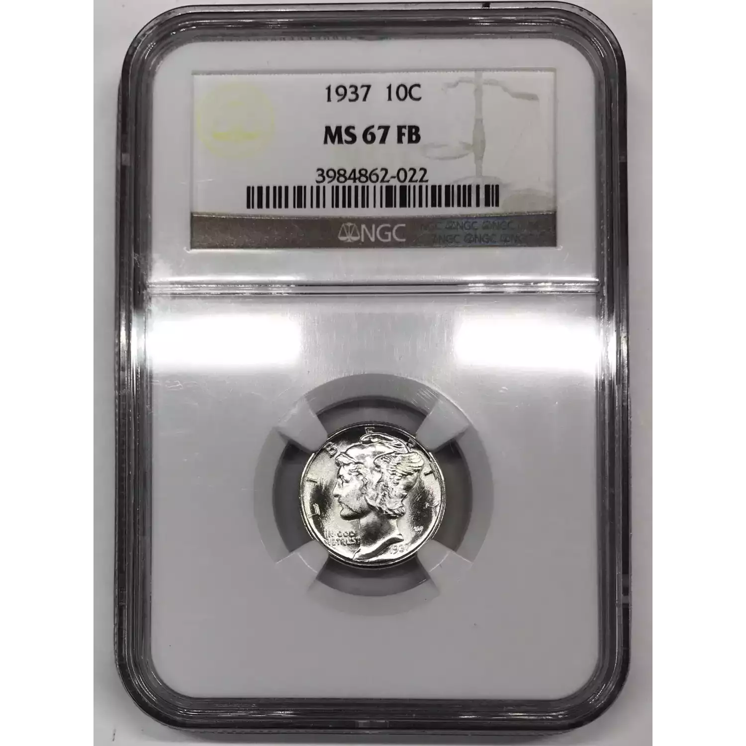 1937 Mercury Dime NGC MS-67 FB - Old Pueblo Coin