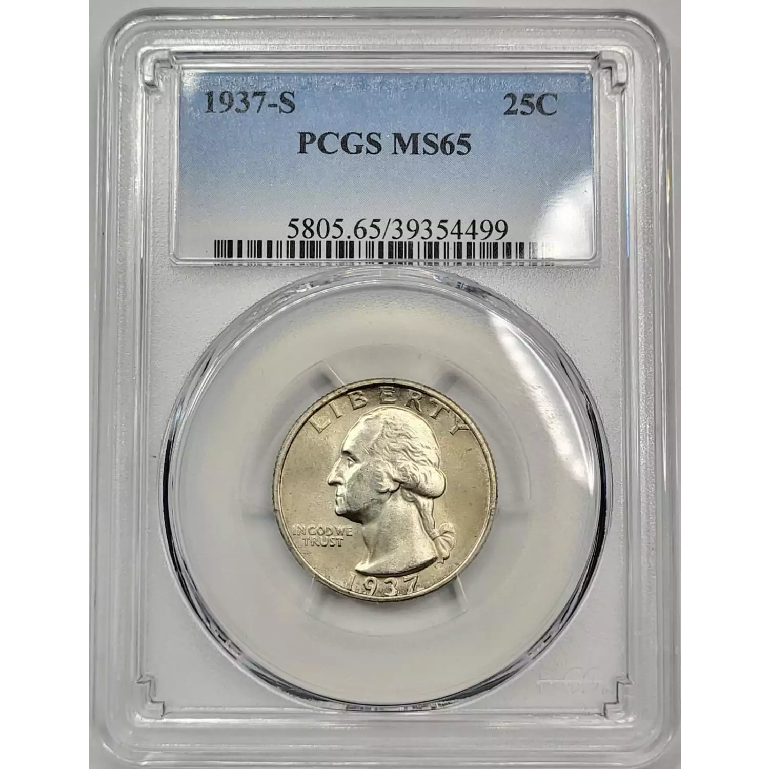 1937-S Silver Washington Quarter PCGS MS-65 - Old Pueblo Coin
