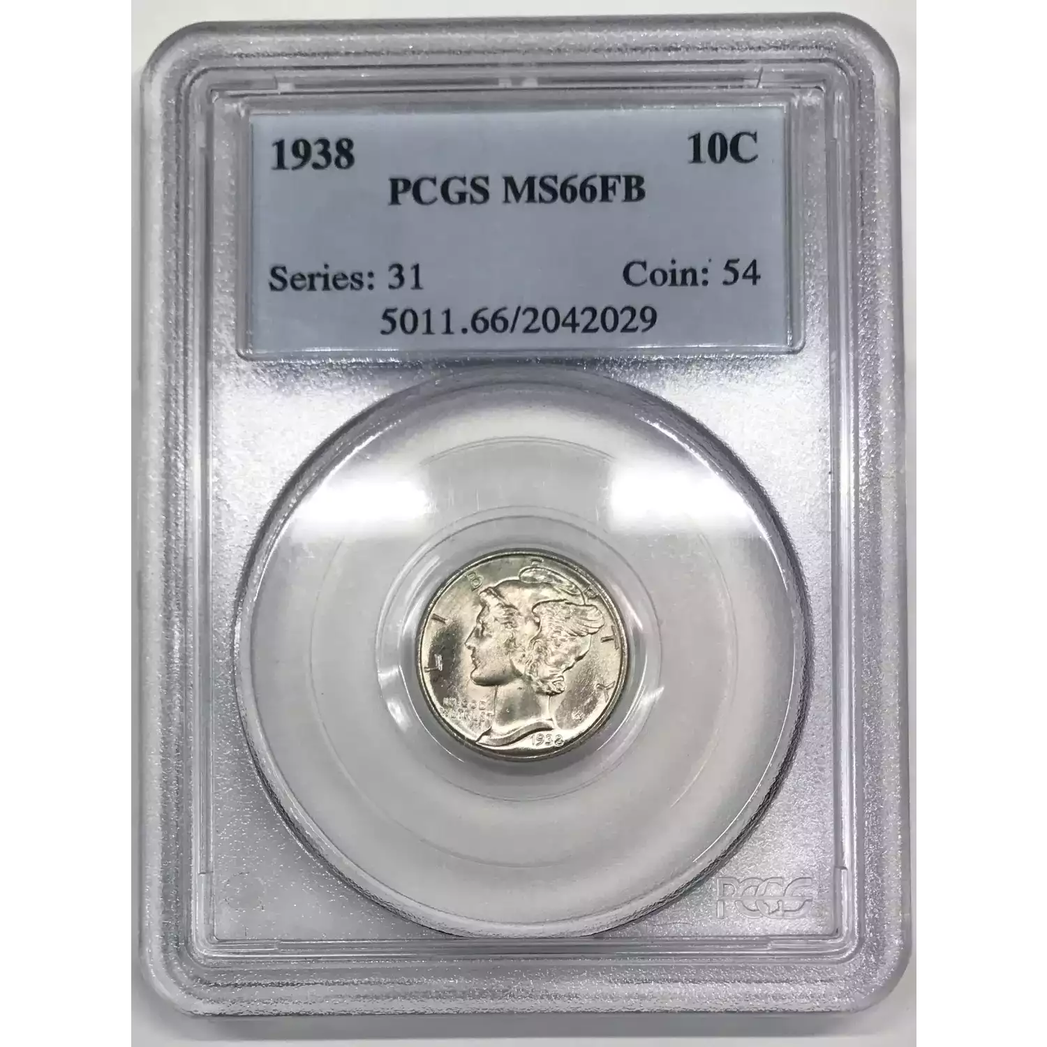 1938 Mercury Dime PCGS MS-66 FB - Old Pueblo Coin