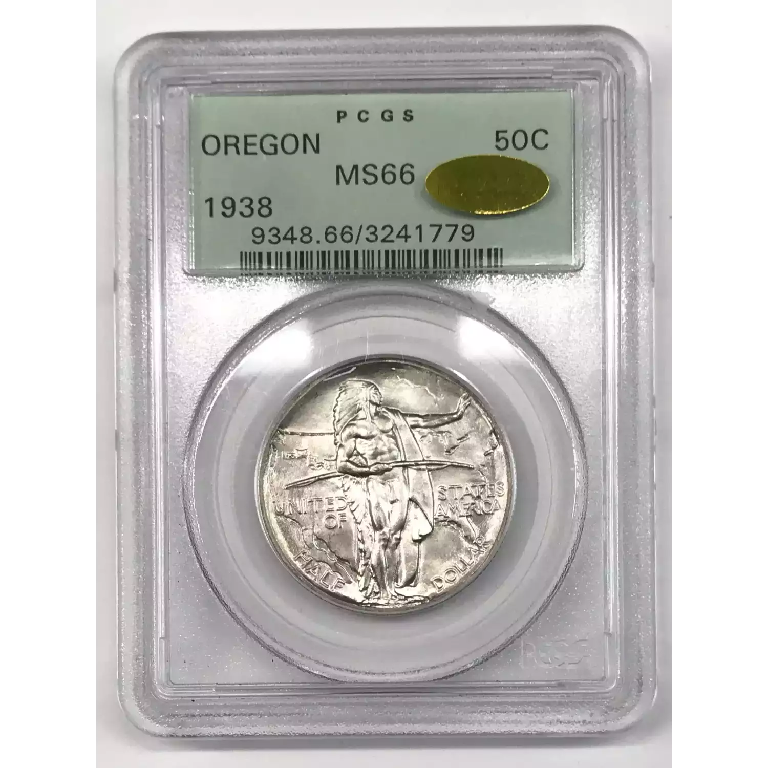 1938 Oregon Trail Memorial Commemorative Half Dollar PCGS MS-66 CAC Gold - Old Pueblo Coin