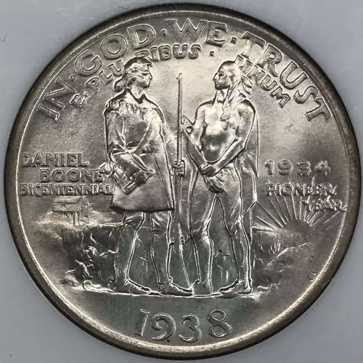 1938 Daniel Boone Bicentennial Commemorative Half Dollar NGC MS-66 ...