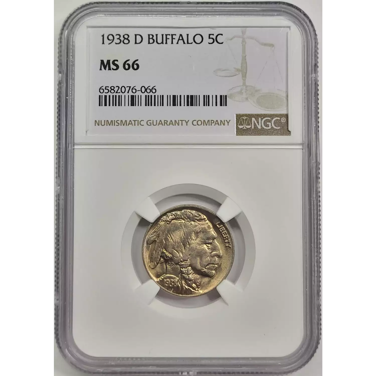 1938-D Buffalo Nickel NGC MS-66 D - Old Pueblo Coin