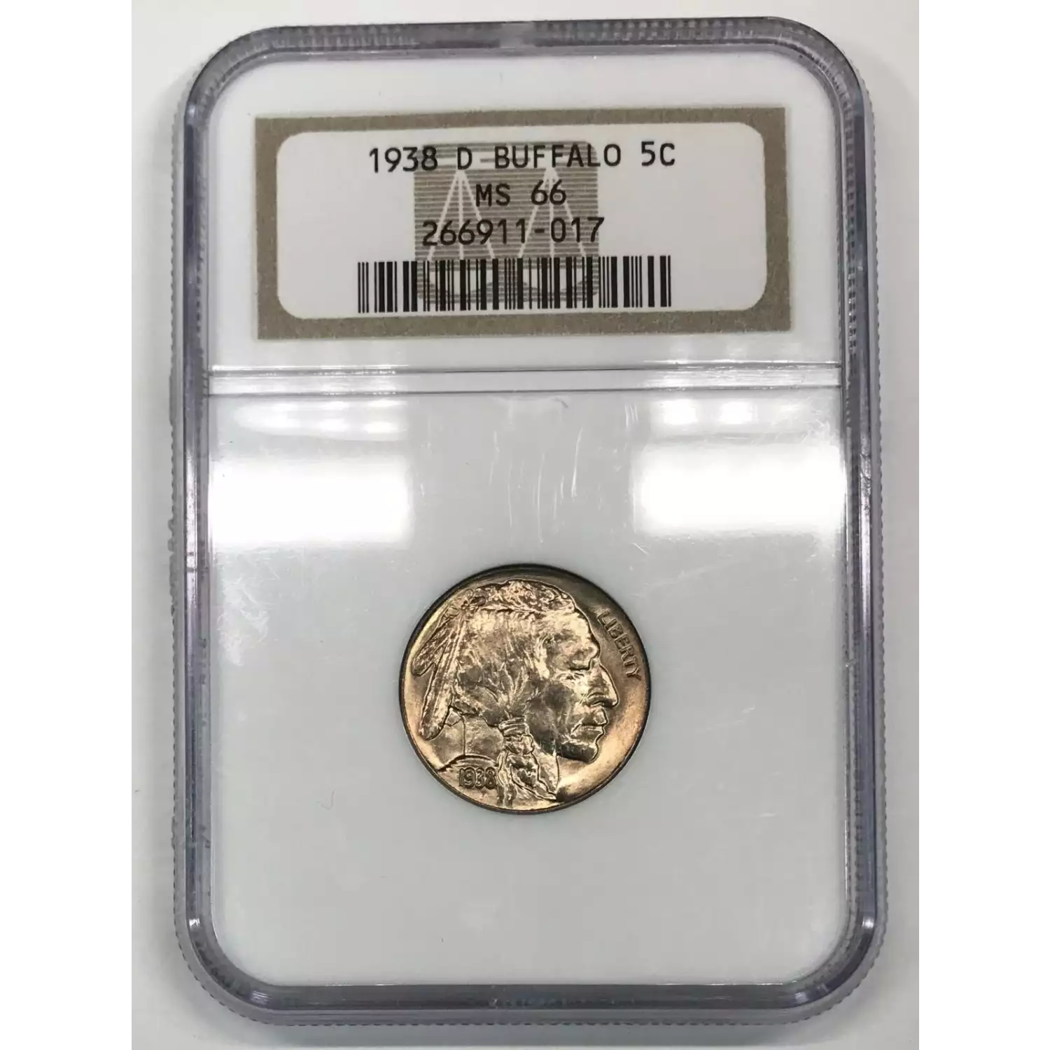 1938-D Buffalo Nickel NGC MS-66 D - Old Pueblo Coin