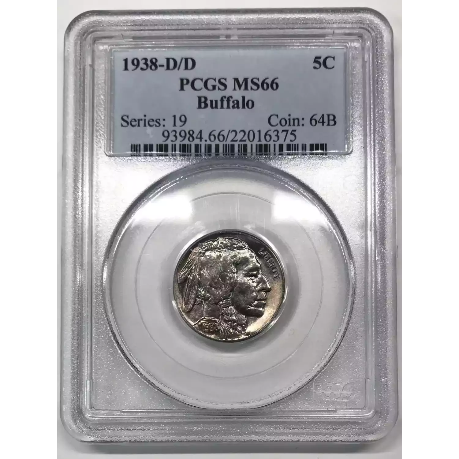 1938-D Buffalo Nickel PCGS MS-66 D/D RPM - Old Pueblo Coin
