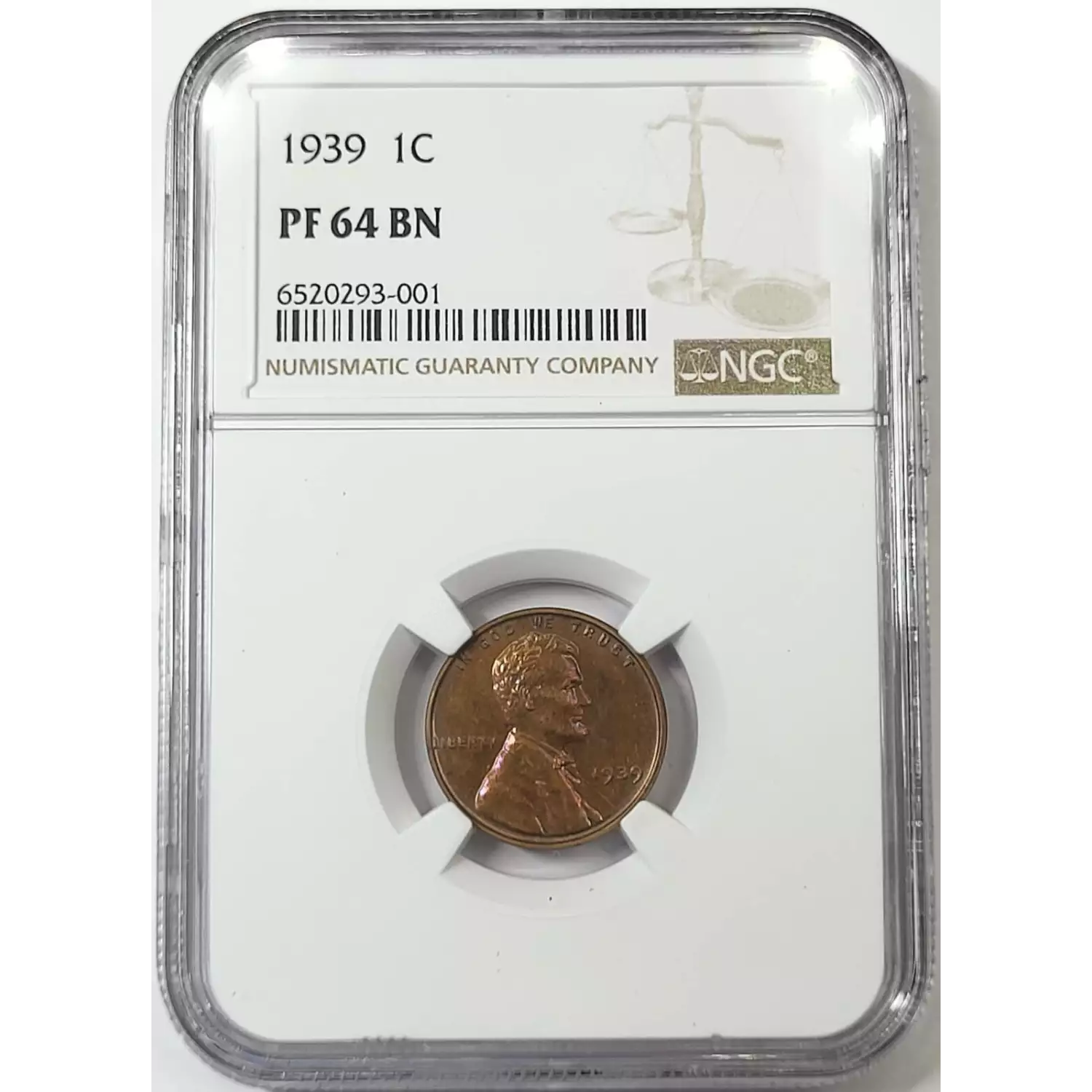 1939 Lincoln Wheat Cent NGC PF-64 BN - Old Pueblo Coin