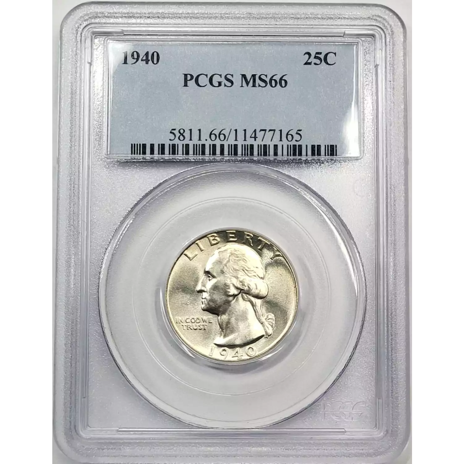 1940 Silver Washington Quarter PCGS MS-66 - Old Pueblo Coin