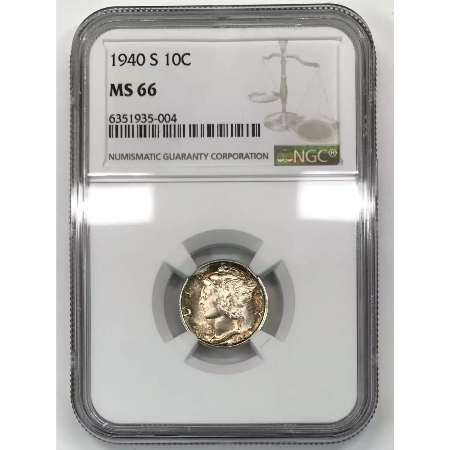 1940-S Mercury Dime NGC MS-66 - Old Pueblo Coin