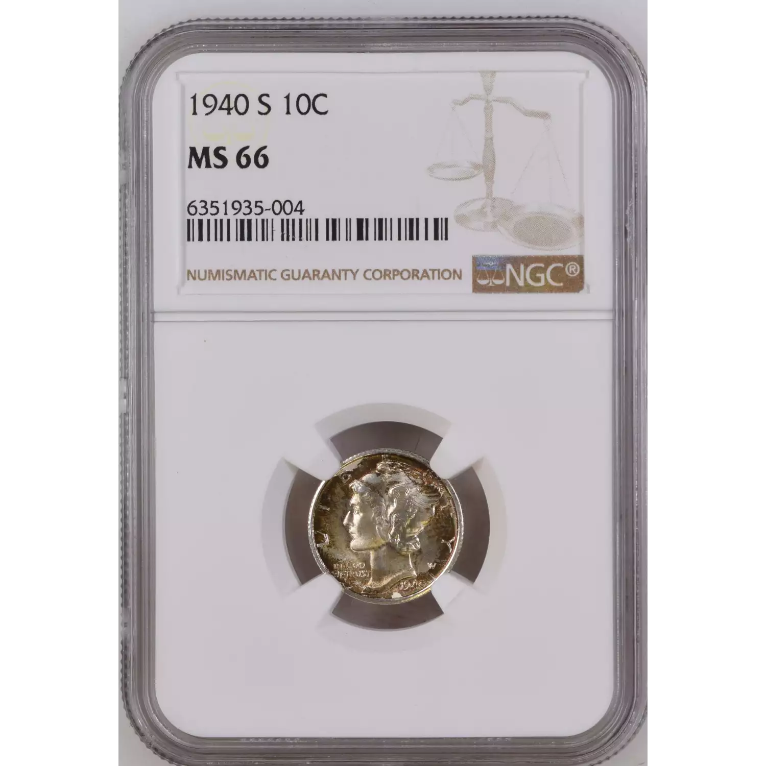 1940-S Mercury Dime NGC MS-66 - Old Pueblo Coin