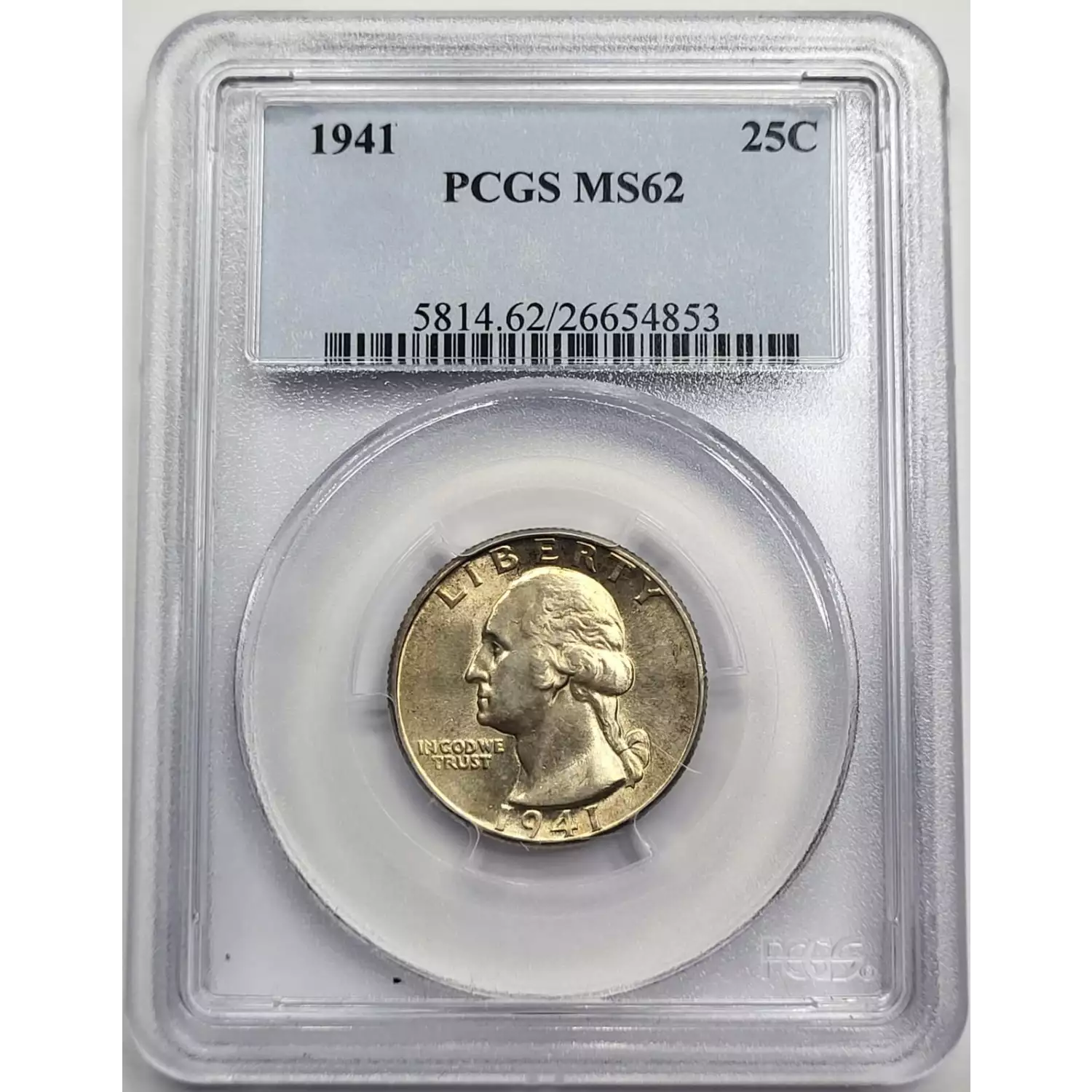1941 Silver Washington Quarter PCGS MS-62 - Old Pueblo Coin
