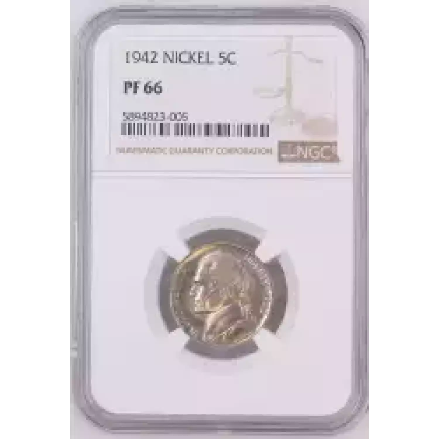 1942 Jefferson Nickel NGC PF-66 Type 1 Copper-Nickel - Old Pueblo Coin