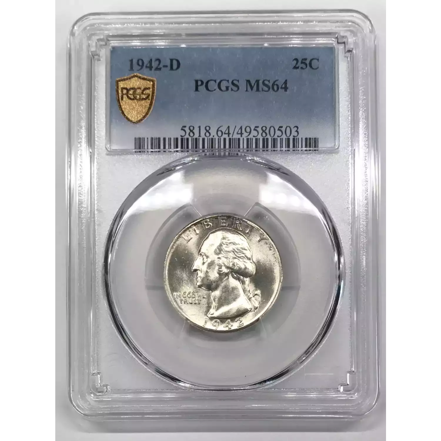 1942-D Silver Washington Quarter PCGS MS-64 - Old Pueblo Coin
