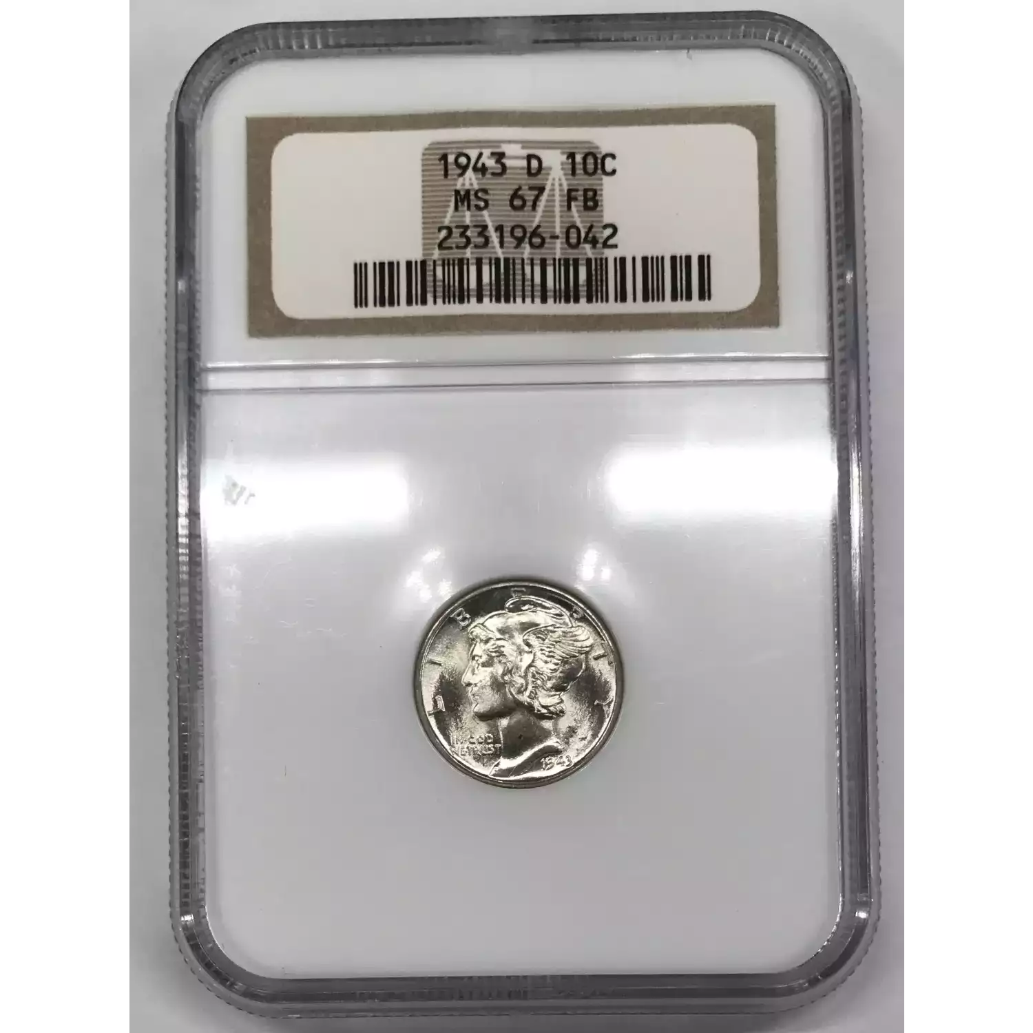 1943-D Mercury Dime NGC MS-67 FB - Old Pueblo Coin