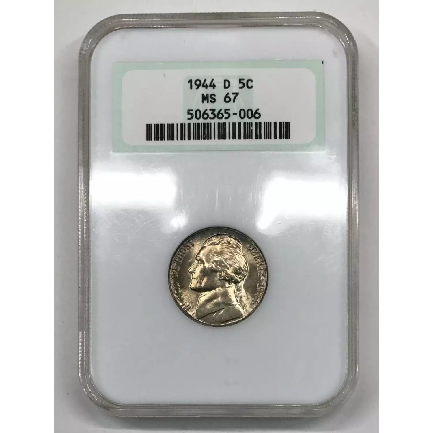 1944-D Jefferson Nickel NGC MS-67 Silver - Old Pueblo Coin