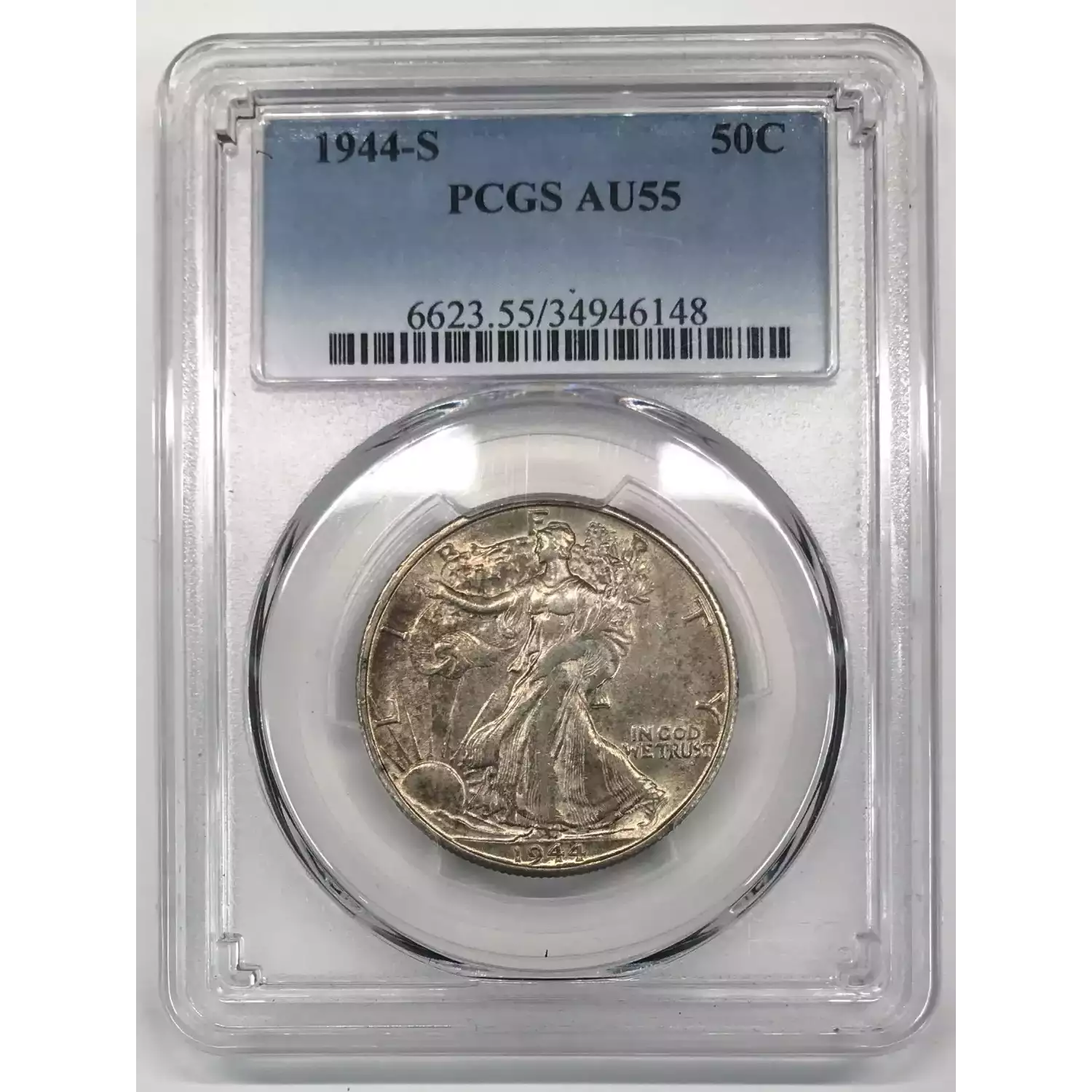 1944-S Walking Liberty Half Dollar PCGS AU-55 - Old Pueblo Coin