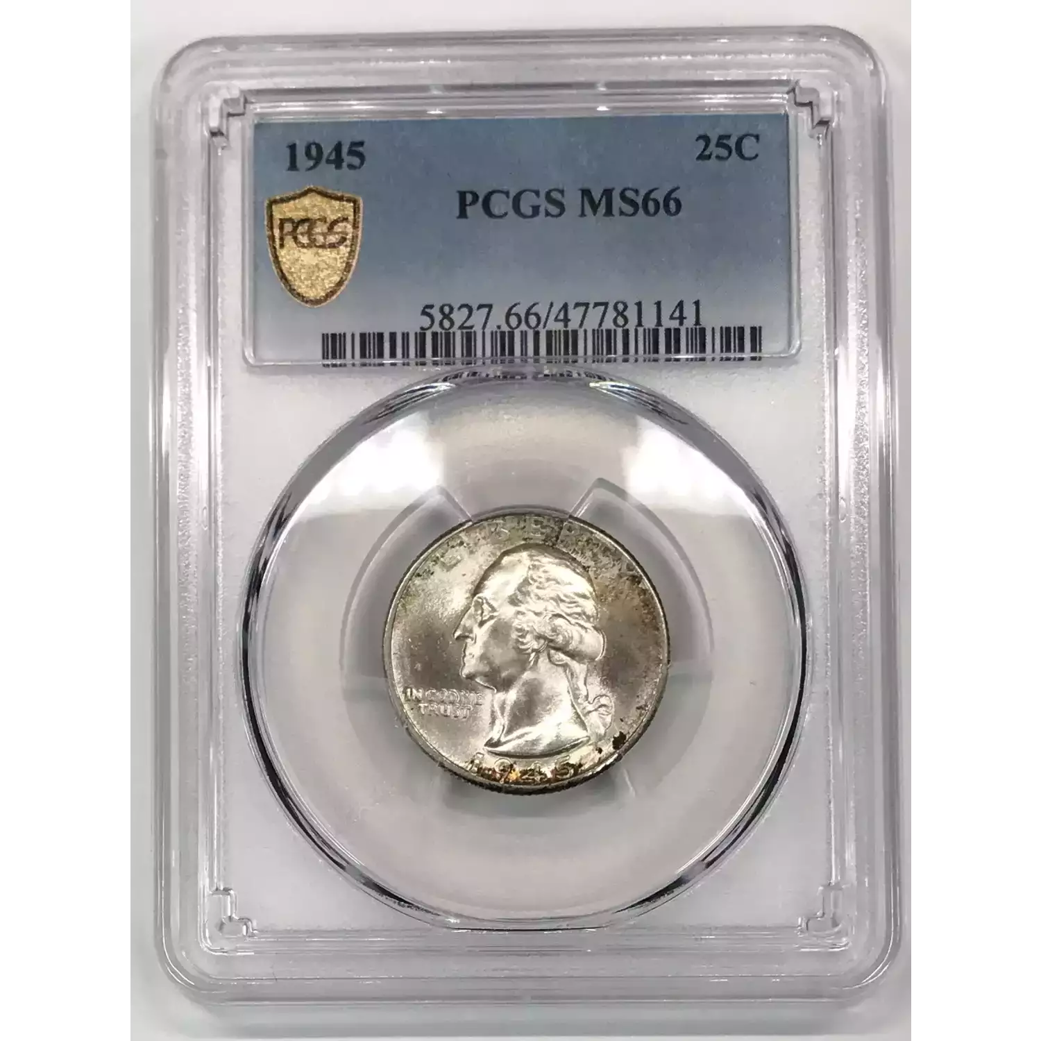 1945 Silver Washington Quarter PCGS MS-66 - Old Pueblo Coin