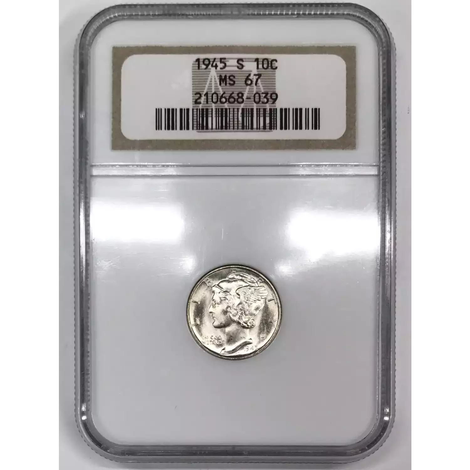 1945-S Mercury Dime NGC MS-67 - Old Pueblo Coin