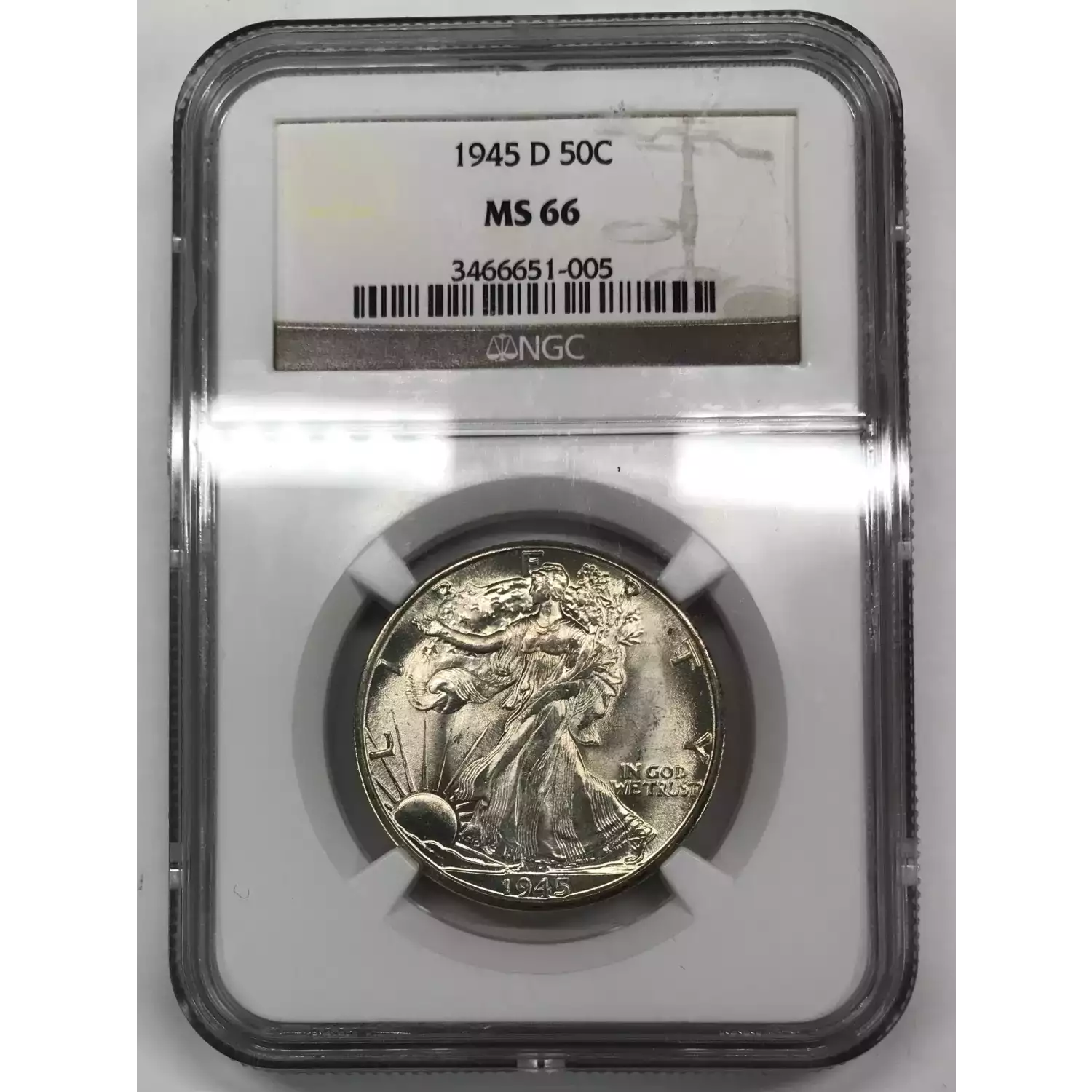 1945-D Walking Liberty Half Dollar NGC MS-66 - Old Pueblo Coin