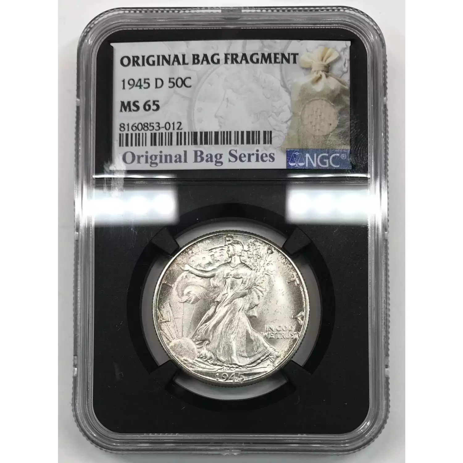 1945-D Walking Liberty Half Dollar NGC MS-65 Original Bag Fragment Series - Old Pueblo Coin