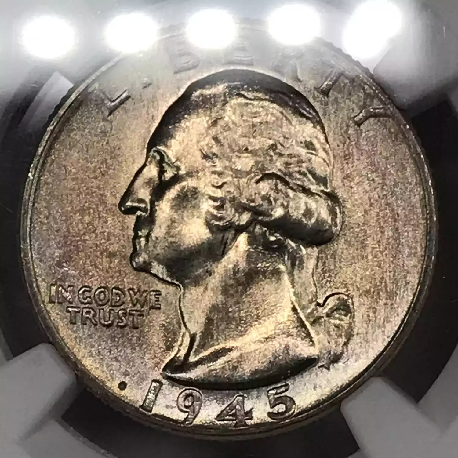 1945 Silver Washington Quarter NGC MS-65 - Old Pueblo Coin