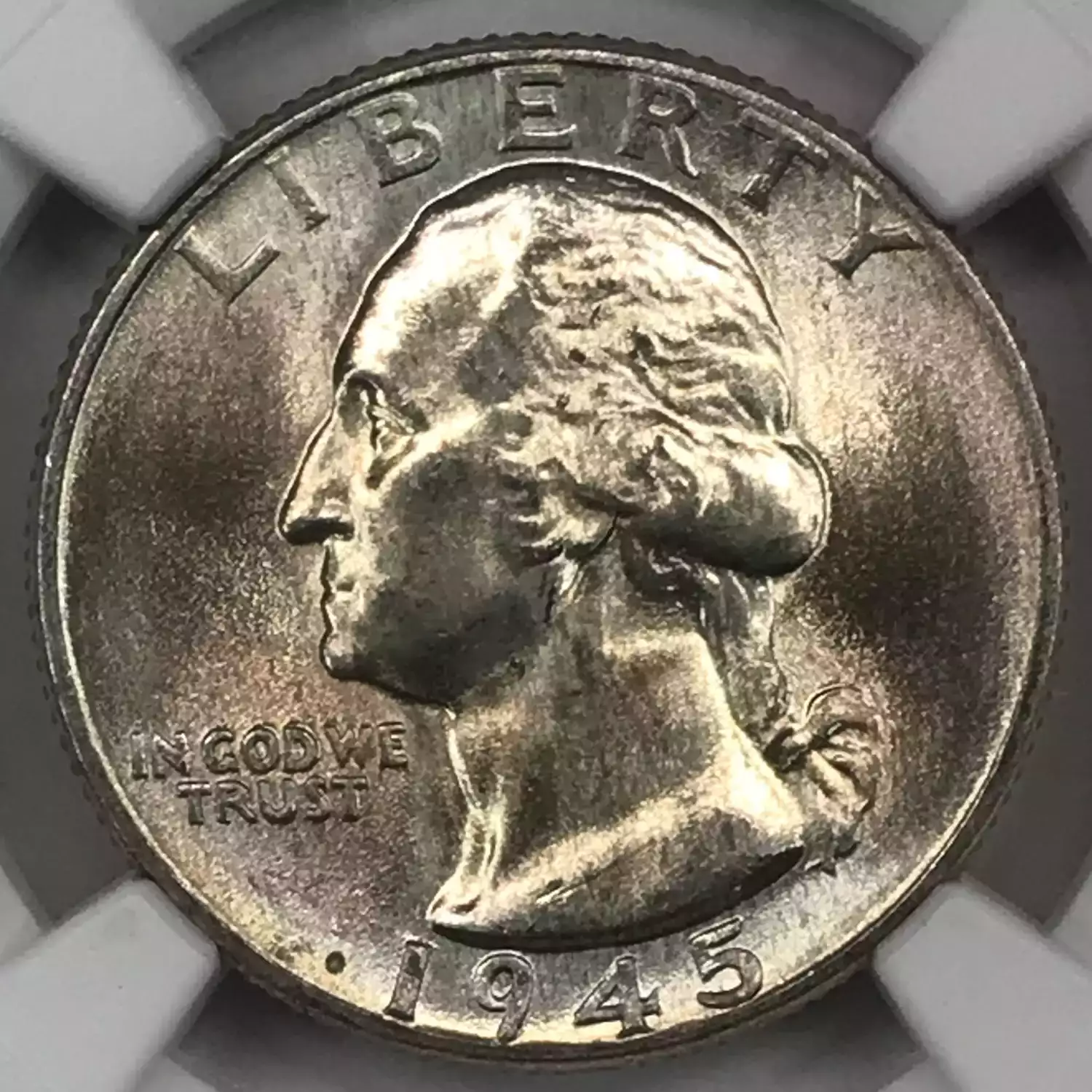 1945 Silver Washington Quarter NGC MS-65 - Old Pueblo Coin