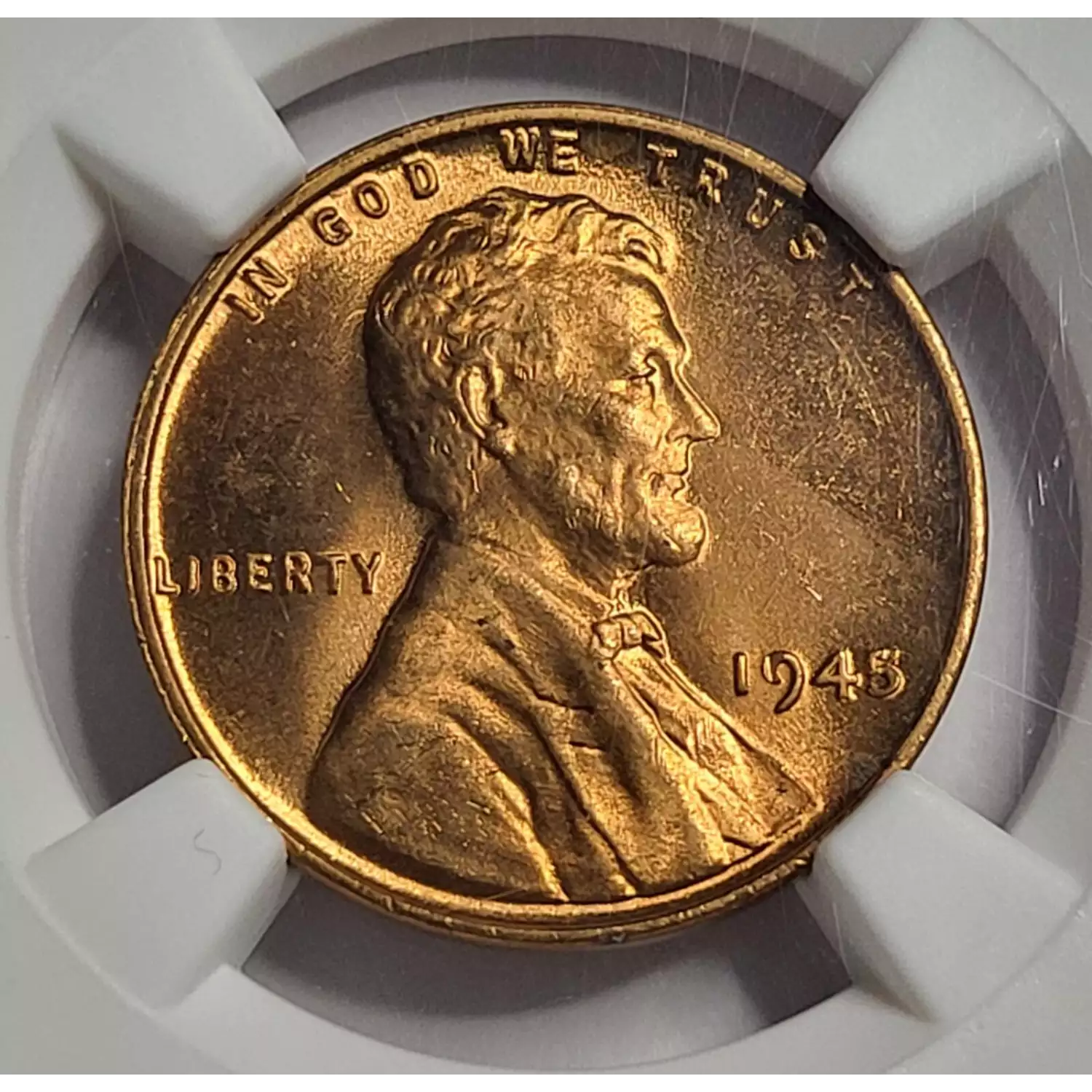 1945 Lincoln Wheat Cent NGC MS-65 RD - Old Pueblo Coin