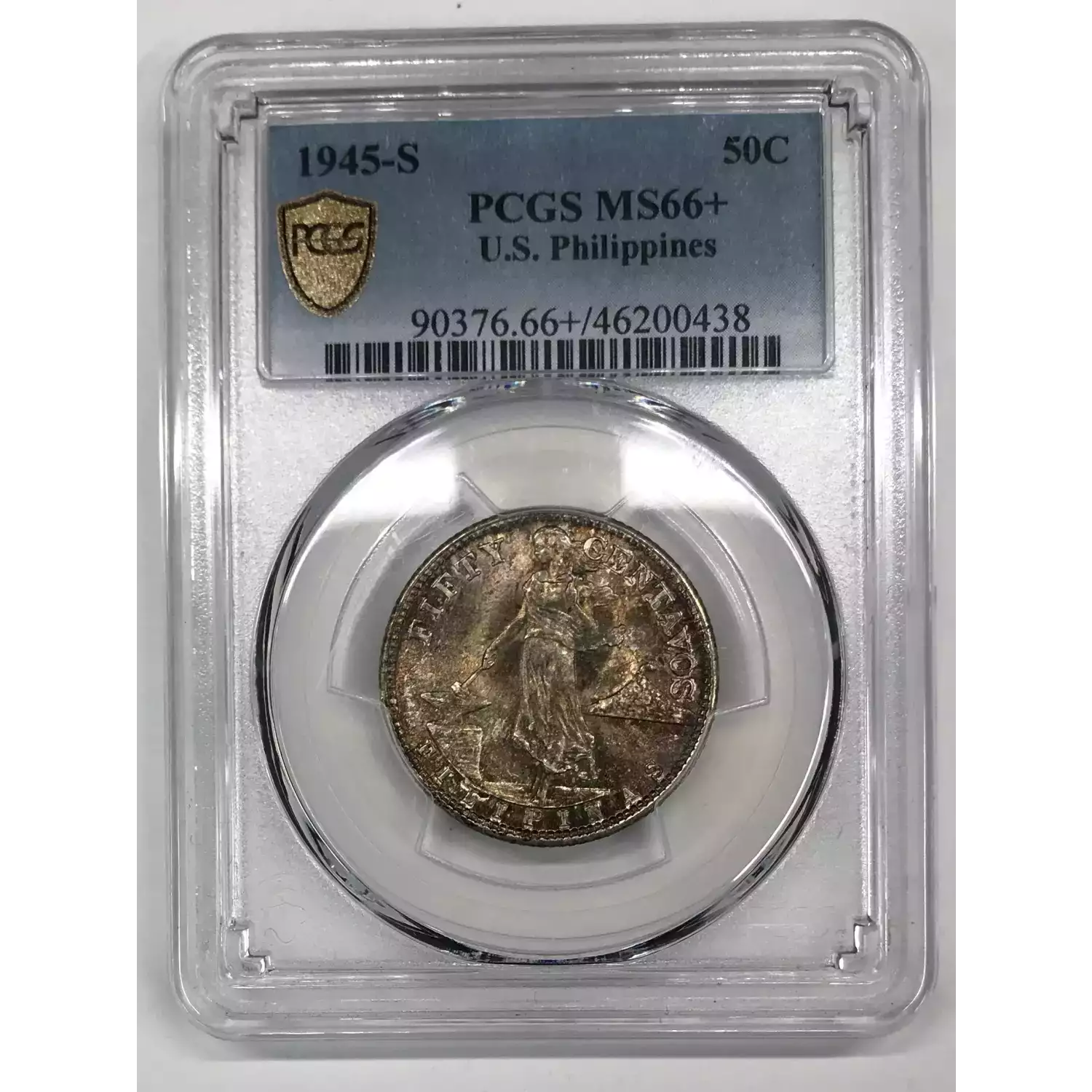 1945-S Philippines under US Sovereignty 50 Centavos PCGS MS-66+ - Old ...