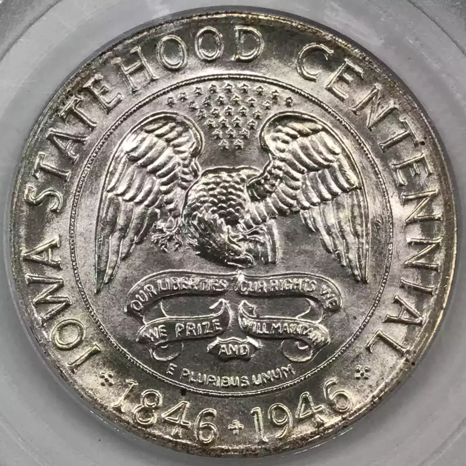1946 Iowa Centennial Commemorative Half Dollar PCGS MS-64 Iowa - Old ...
