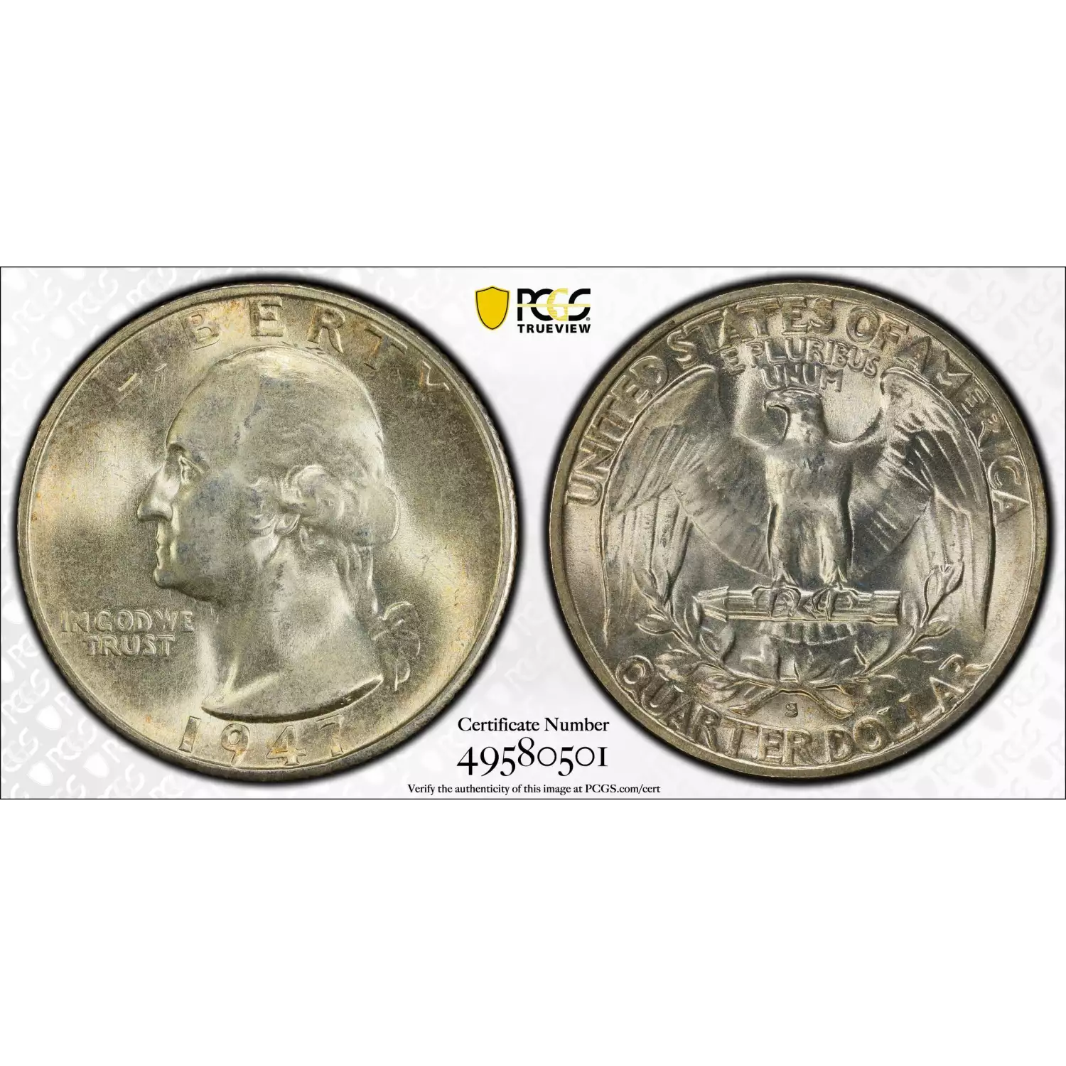1947-S Silver Washington Quarter PCGS MS-65 - Old Pueblo Coin