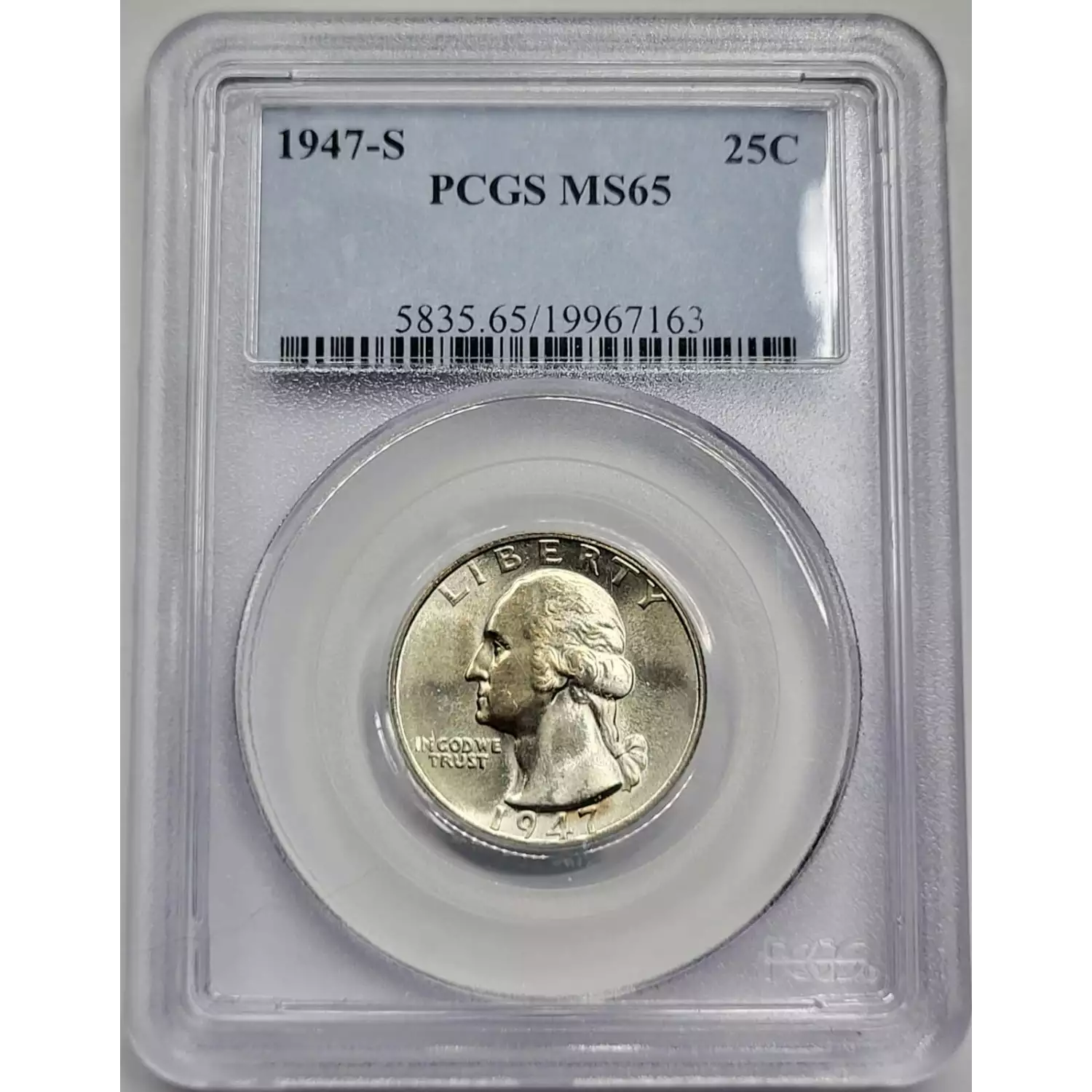 1947-S Silver Washington Quarter PCGS MS-65 - Old Pueblo Coin