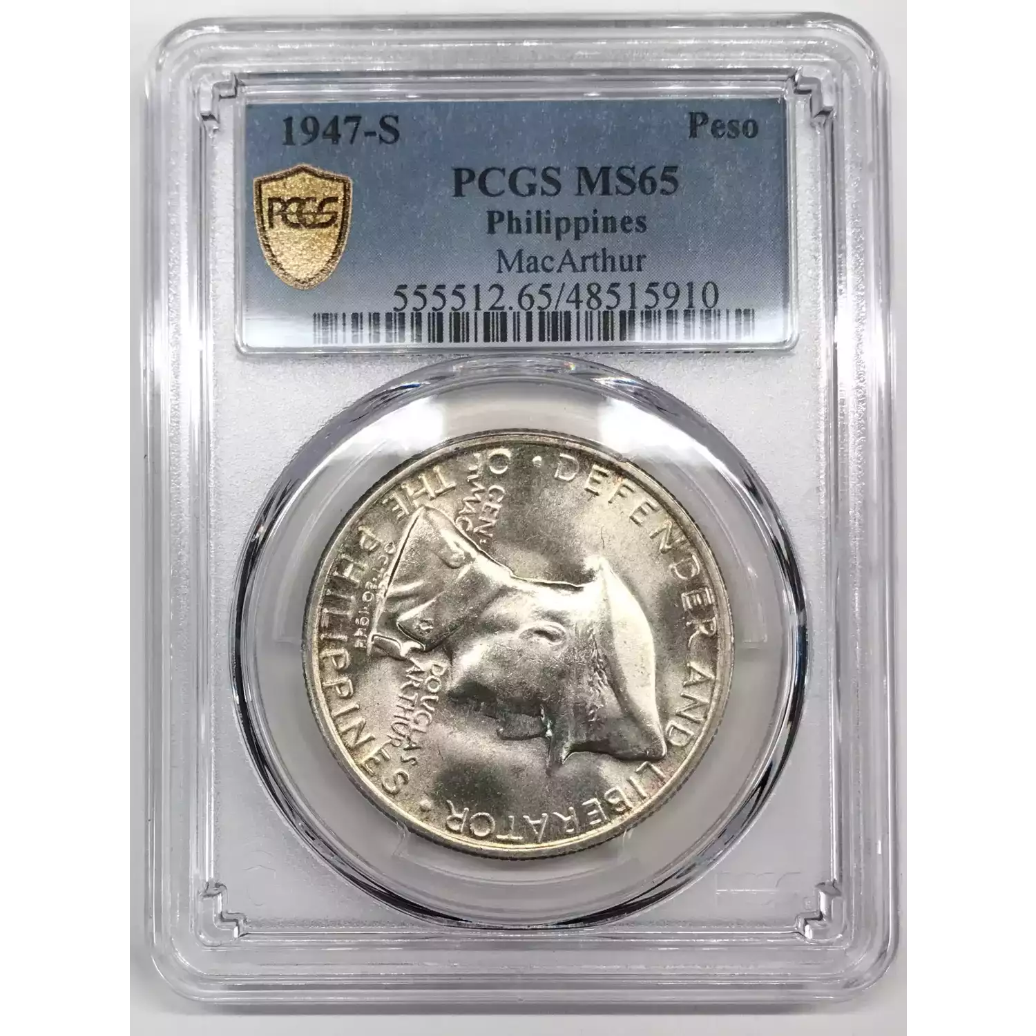 1947-S PHILIPPINES Silver PESO PCGS MS-65 MacArthur - Old Pueblo Coin