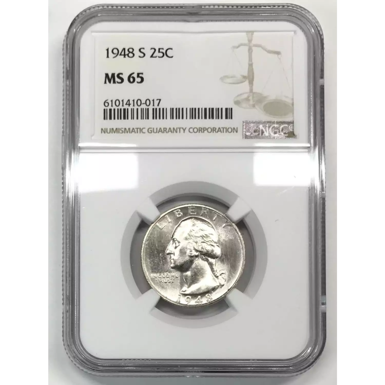 1948-S Silver Washington Quarter NGC MS-65 - Old Pueblo Coin