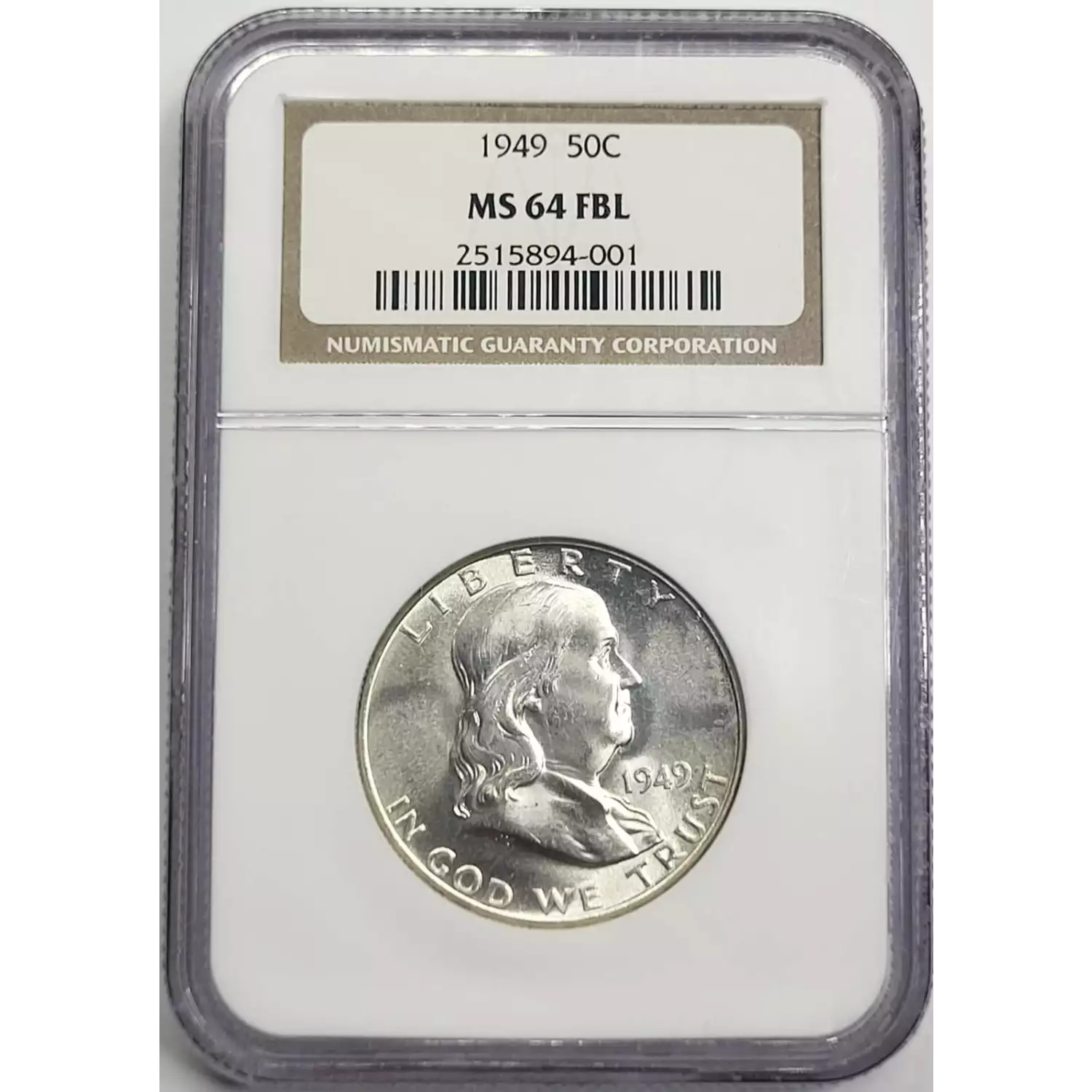 1949 NGC MS-64 FBL Franklin Half Dollar - Old Pueblo Coin