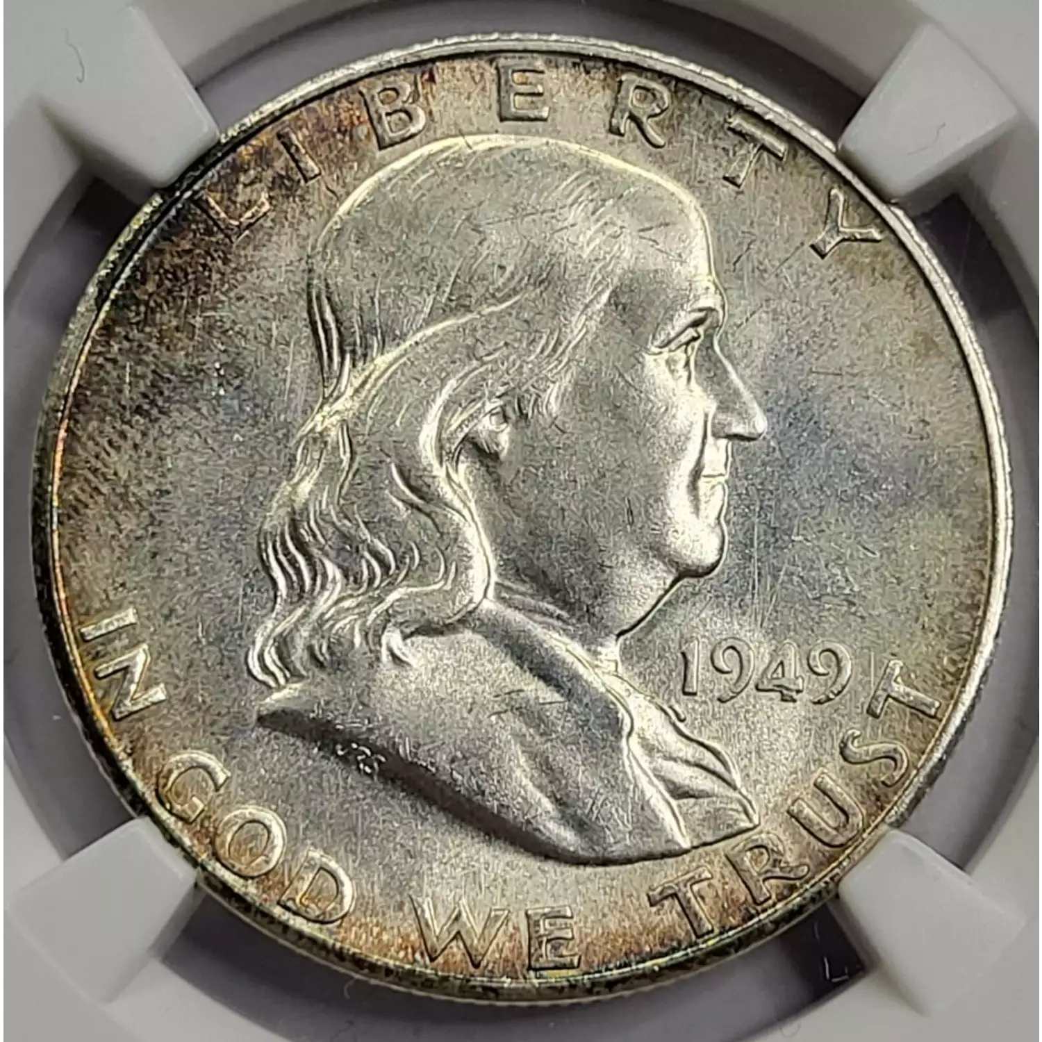 1949-S Franklin Half Dollar NGC MS-64 FBL - Old Pueblo Coin