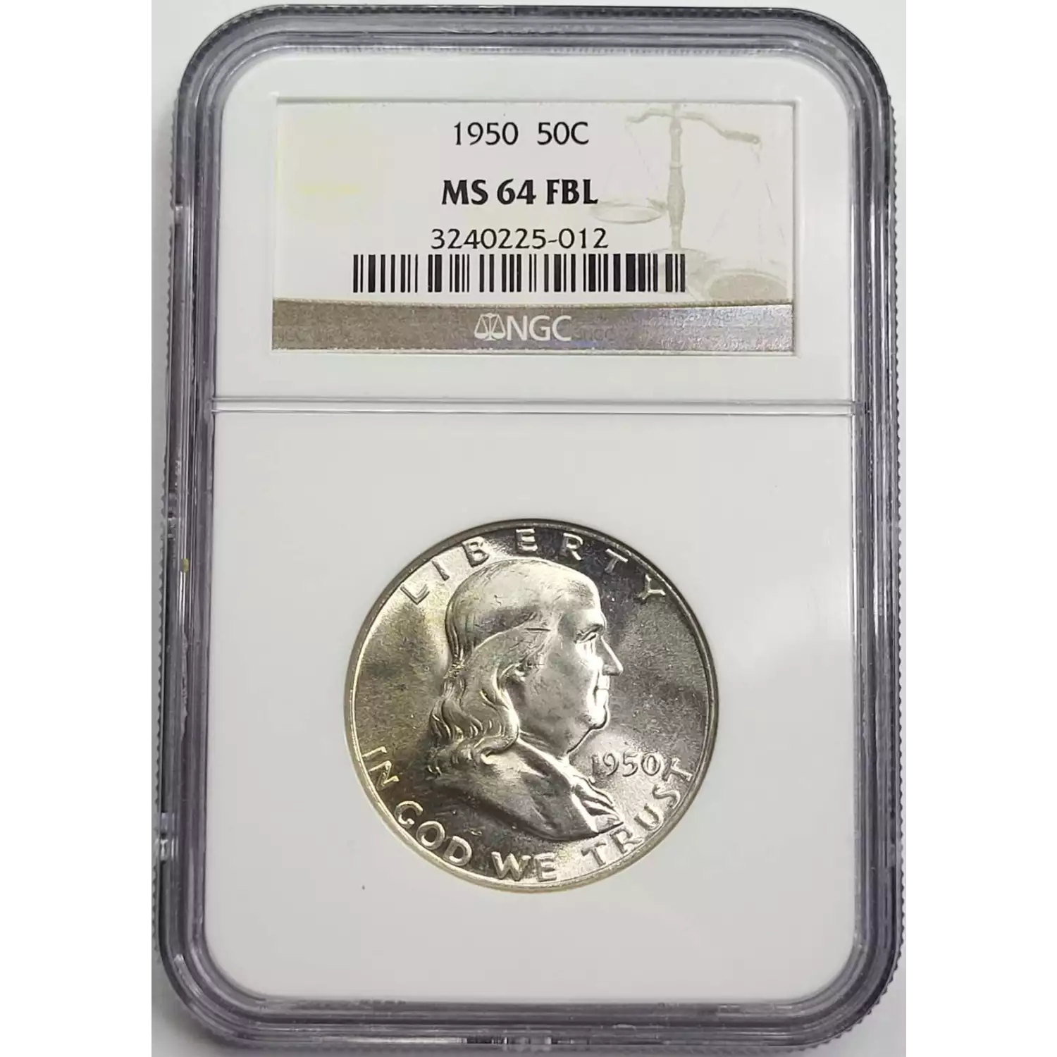 1950 NGC MS-64 FBL Franklin Half Dollar - Old Pueblo Coin