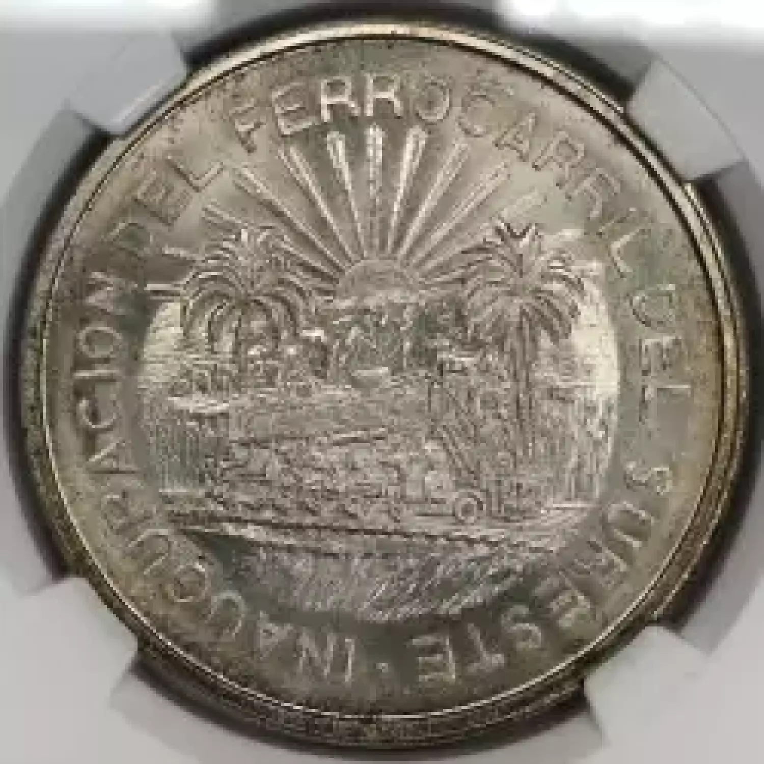 1950-Mo MEXICO Silver 5 PESOS NGC MS-64 SOUTHEASTERN RAILROAD - Old ...